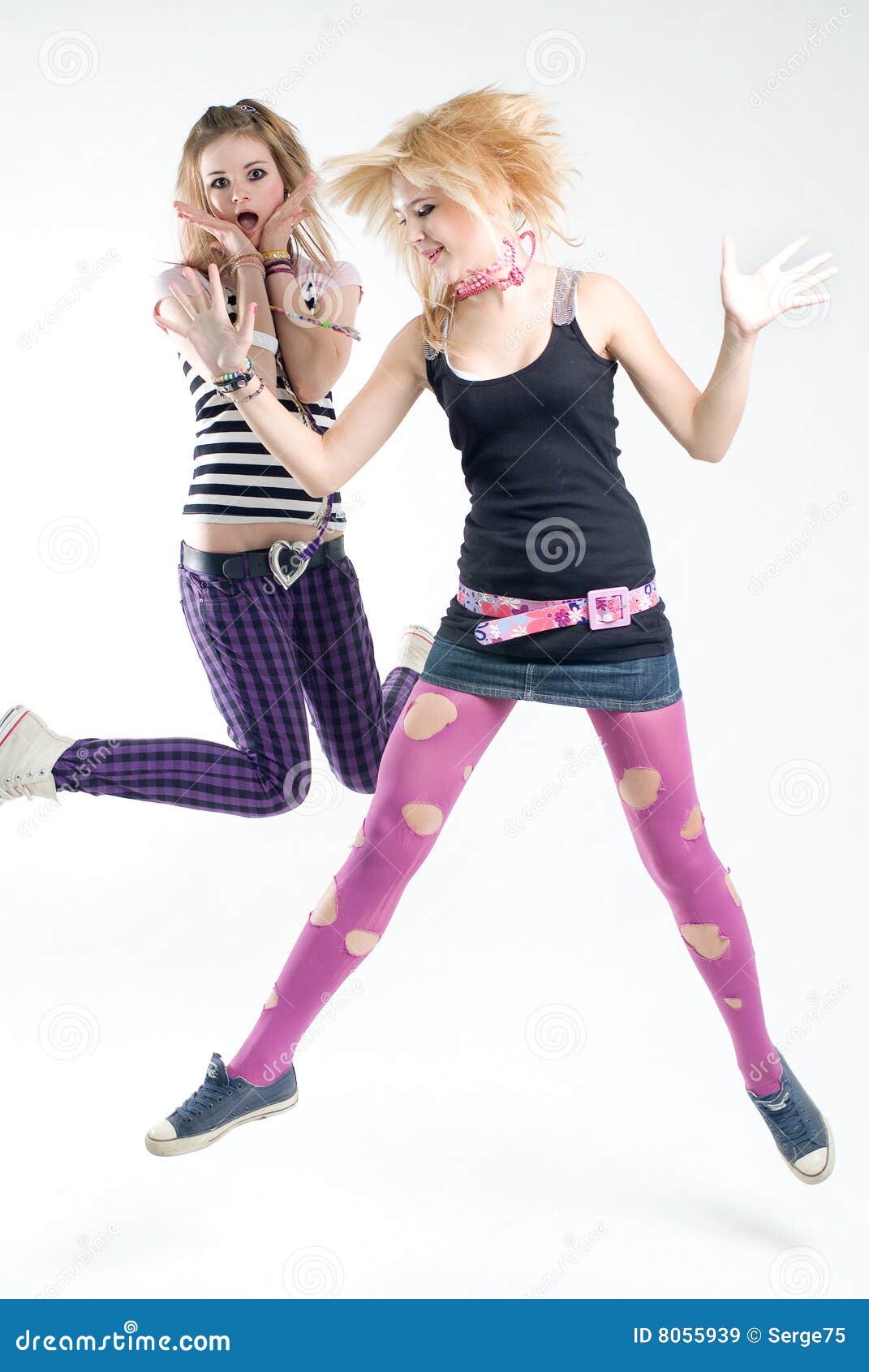 Two Punk Girls Royalty-Free Stock Photography | CartoonDealer.com #10771013