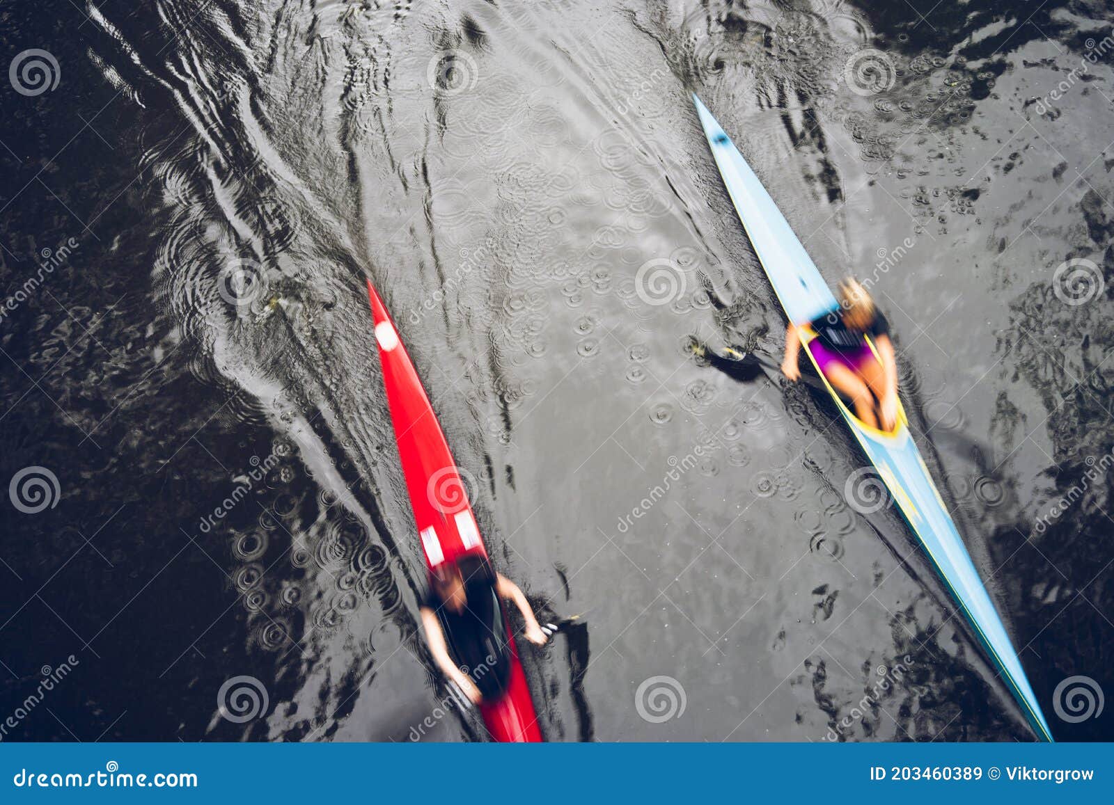 Two Kayaks on the Water with Reflection Stock Image - Image of kayak ...