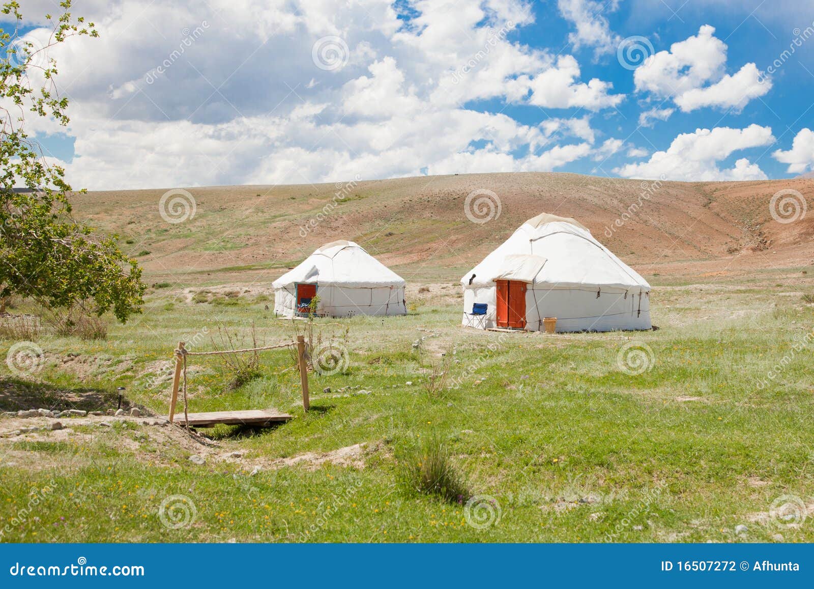 Two Kazakh yurt stock photo. Image of desert, culture - 16507272