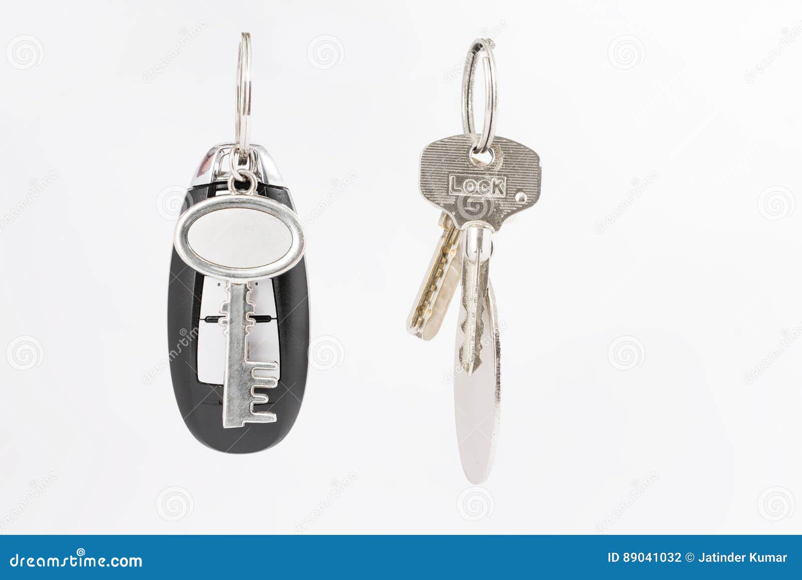 Two Key Chains stock photo. Image of buttin, gold, coin - 89041032