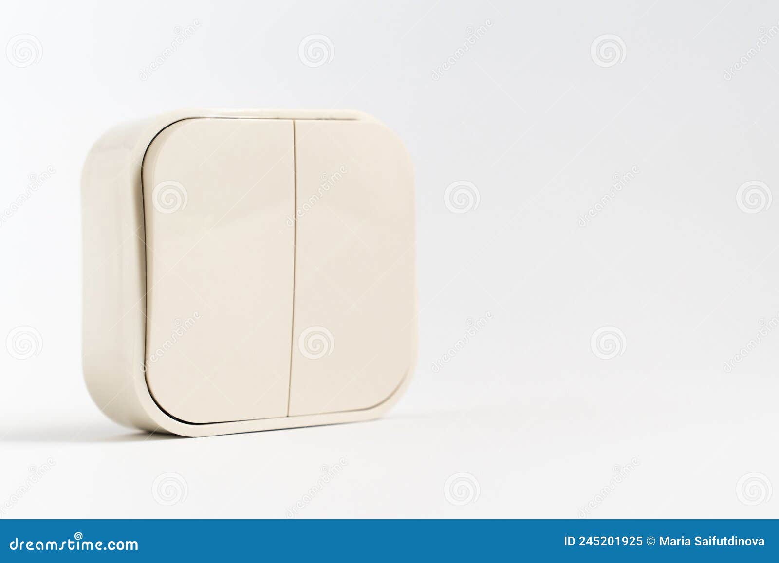 Two-key Light Switch on a White Background. Stock Image - Image of ...