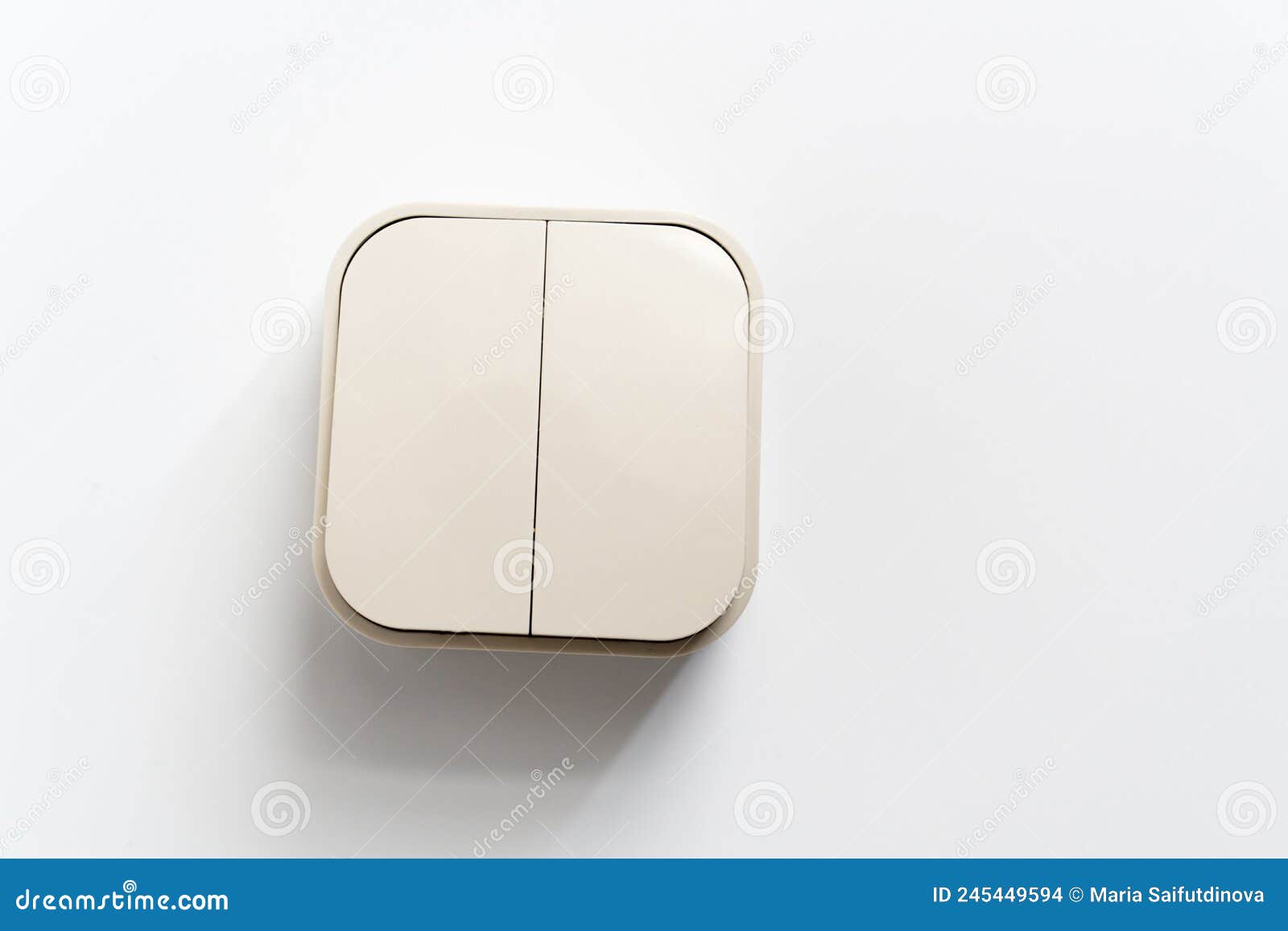 Two-key Light Switch on a White Background. Stock Photo - Image of ...