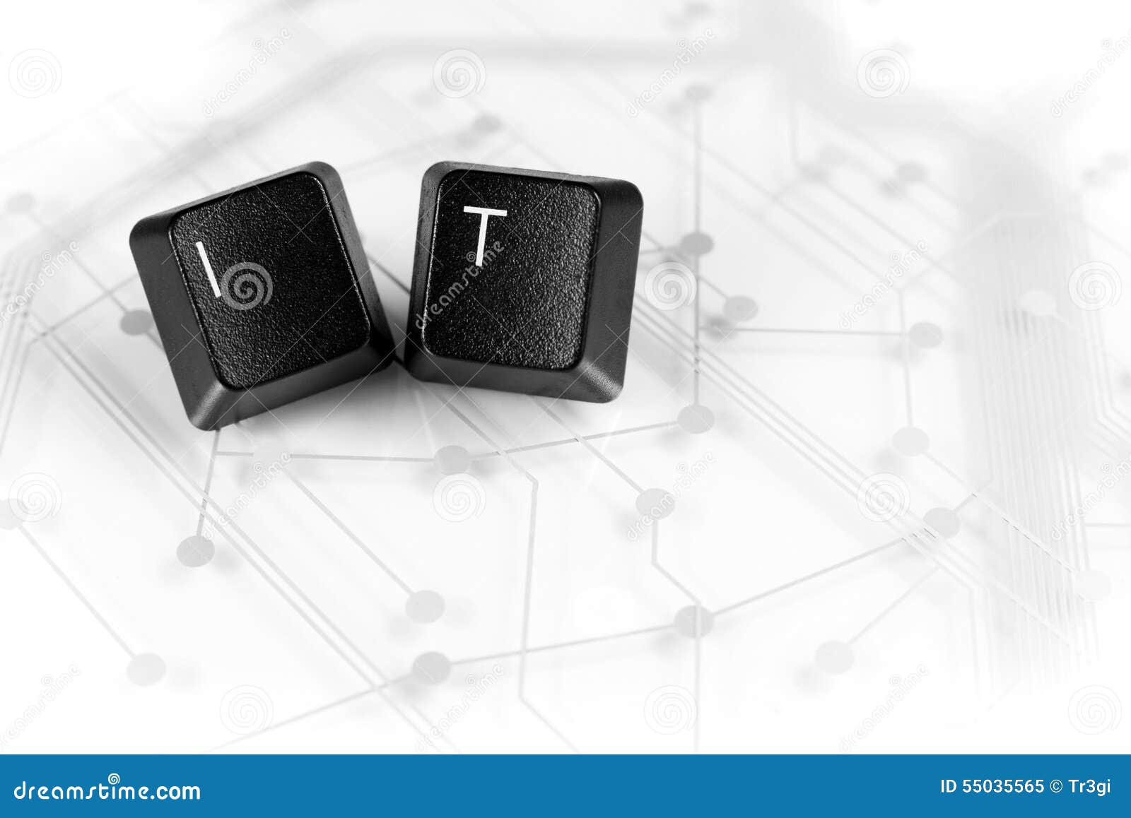 It, Two Keyboard Keys with Letters I and T on Circuit Board Stock Image ...