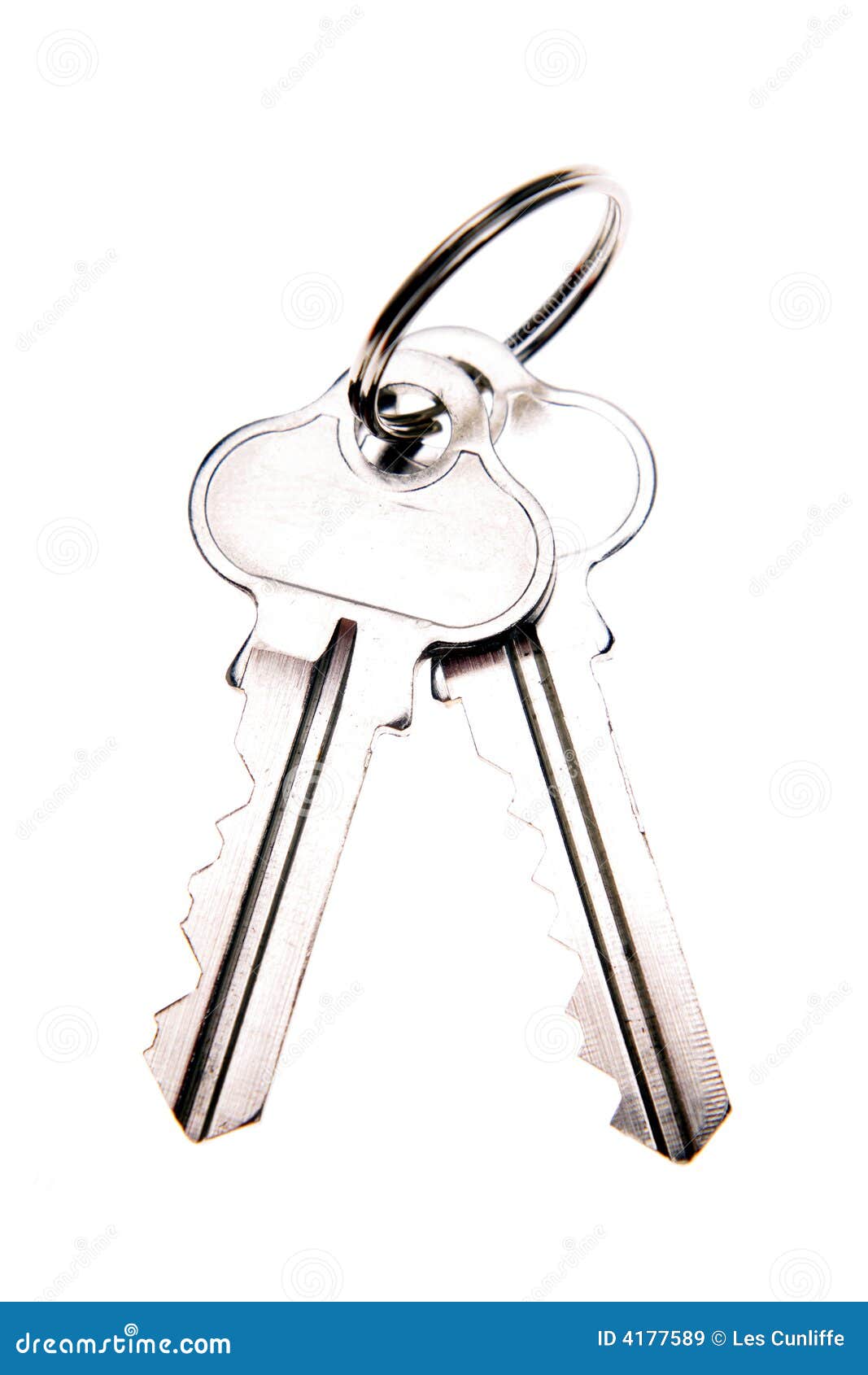 Two keys stock image. Image of metal, realty, home, objects - 4177589