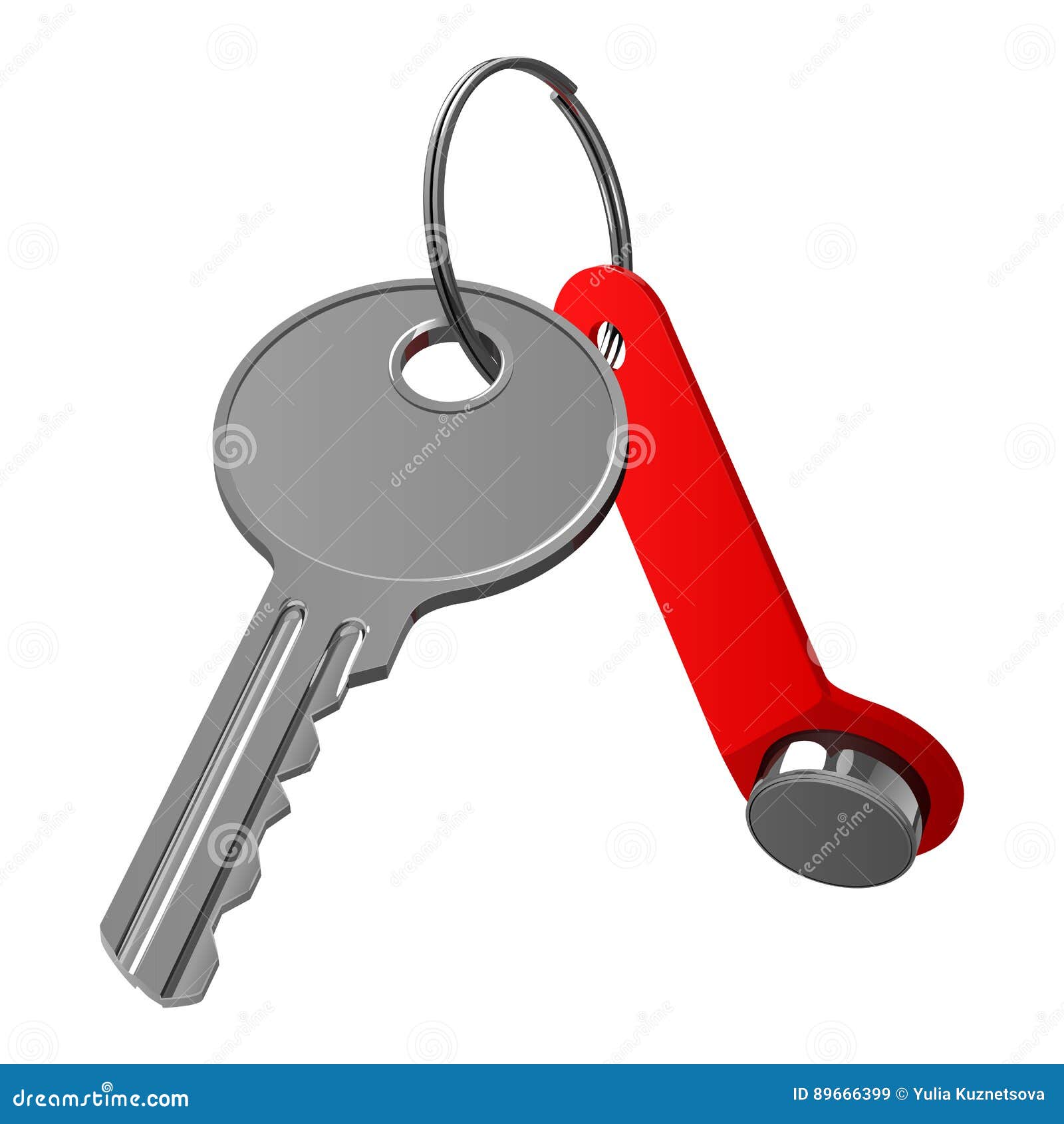 Magnetic Key From Intercom Isolated On White Background Vector ...