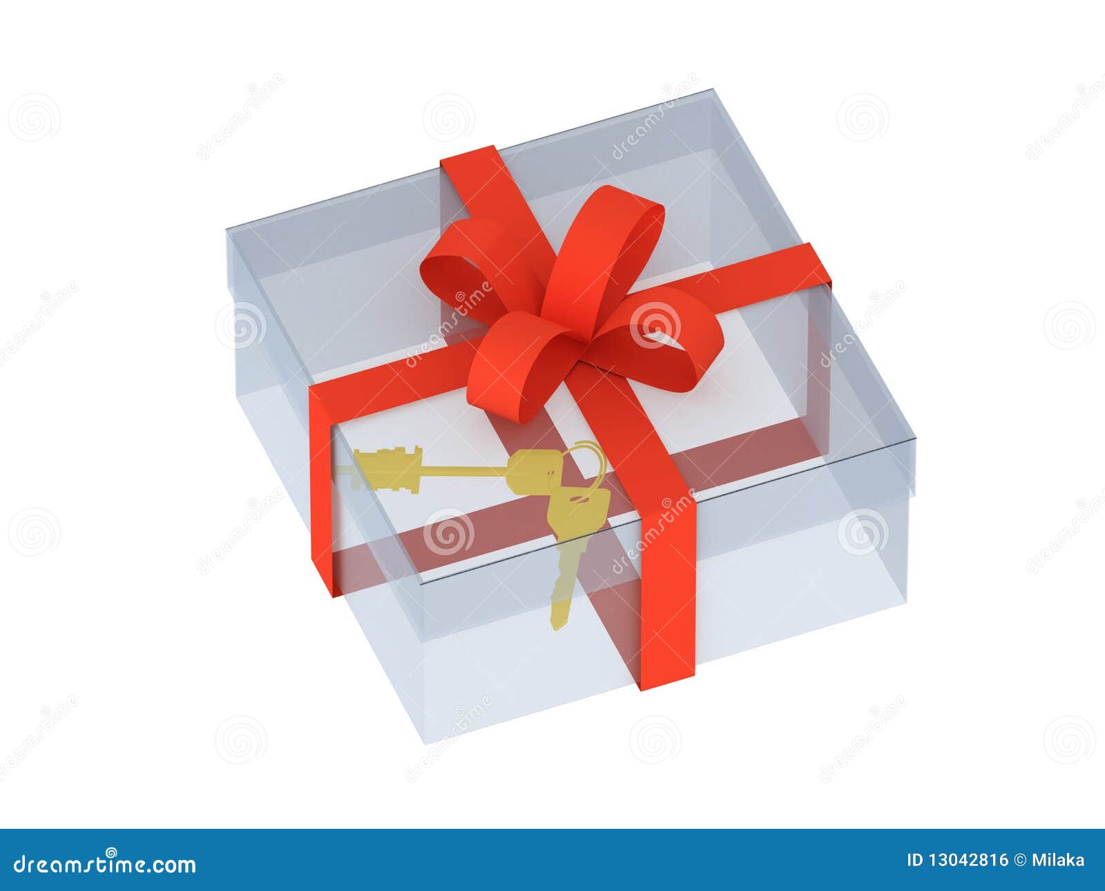 Two keys in a gift box stock illustration. Illustration of background ...