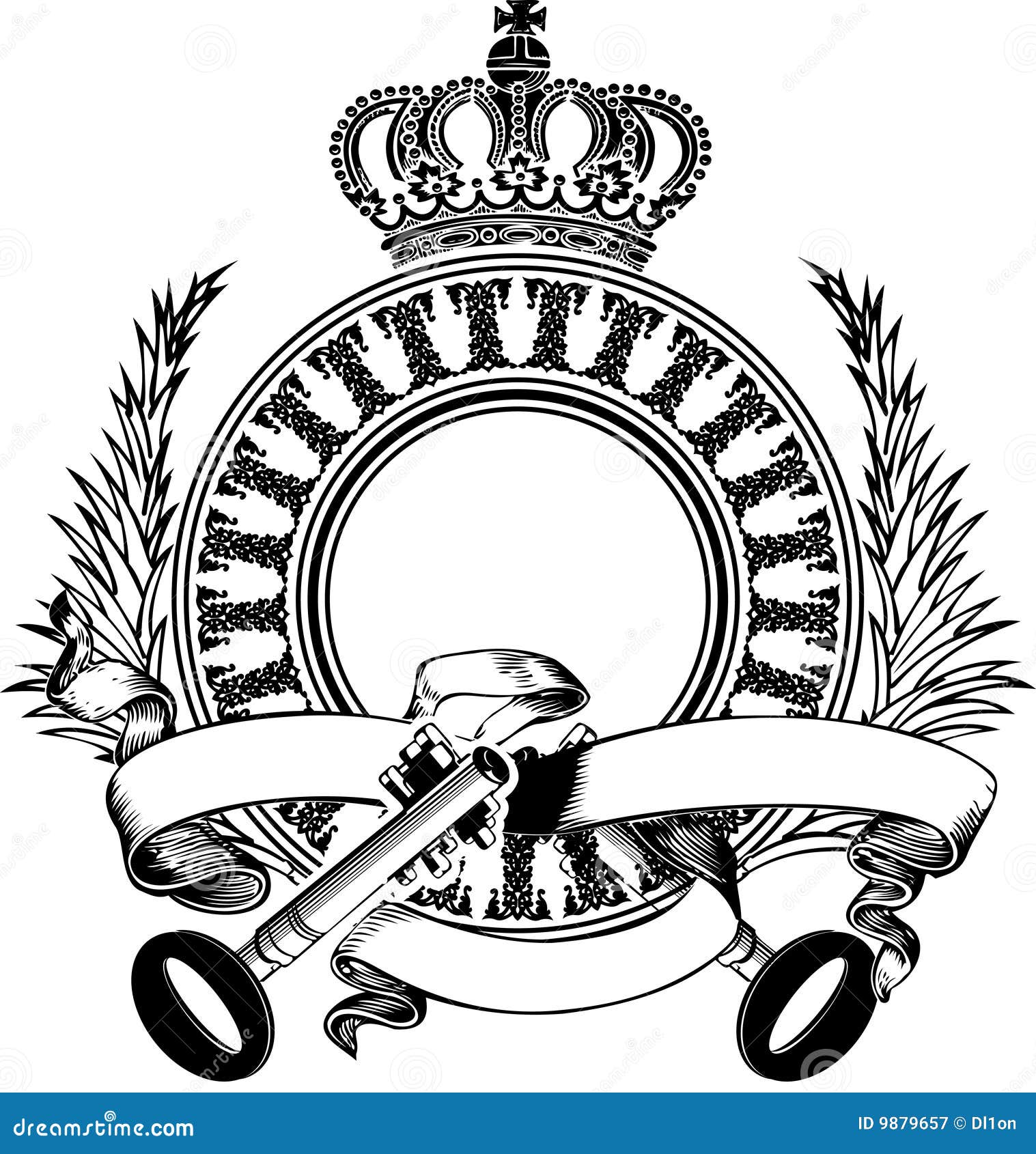 Two Keys Heraldry Composition. Stock Vector - Illustration of retro ...