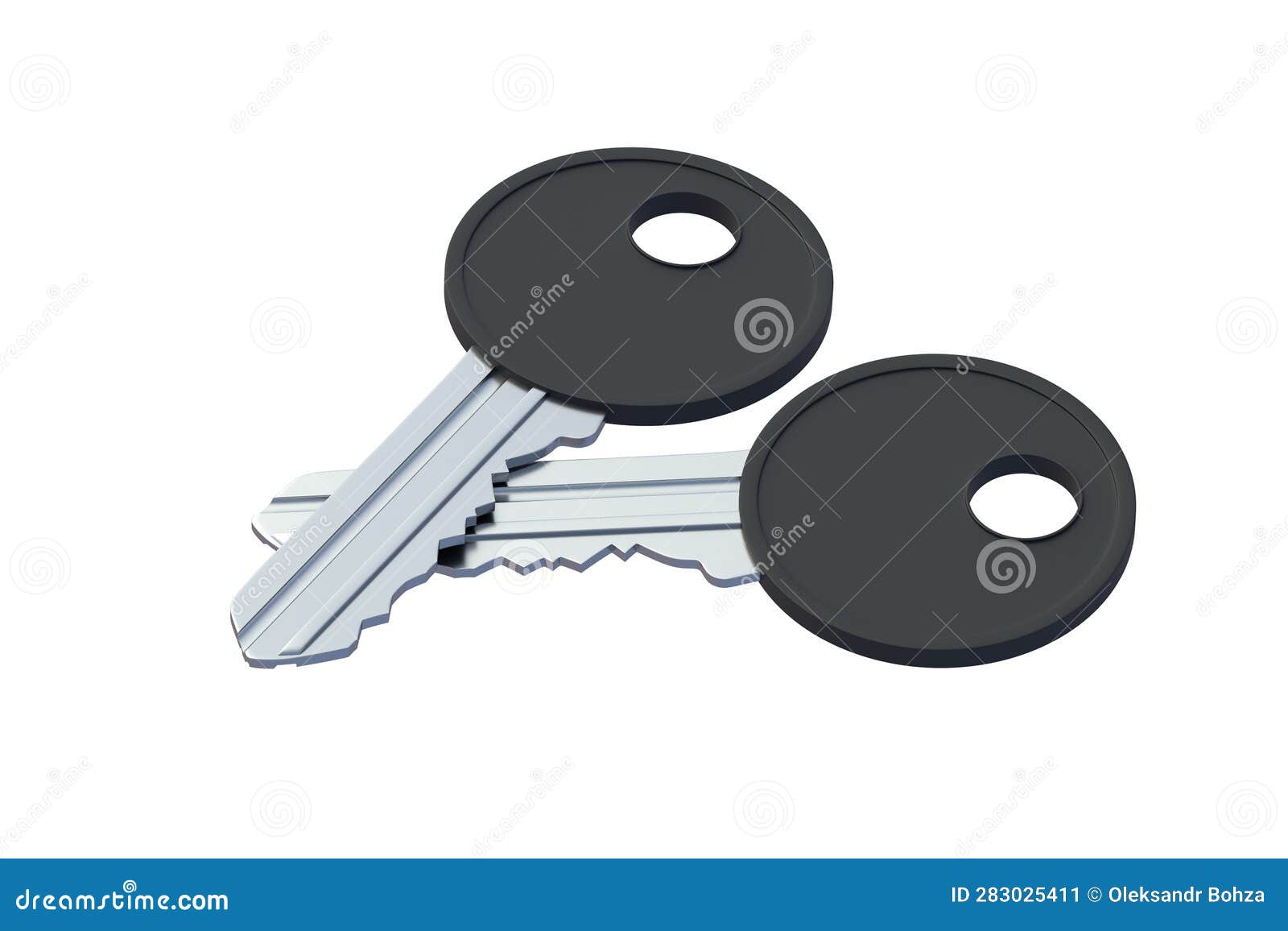 Two Keys Isolated on White Background Stock Illustration - Illustration ...