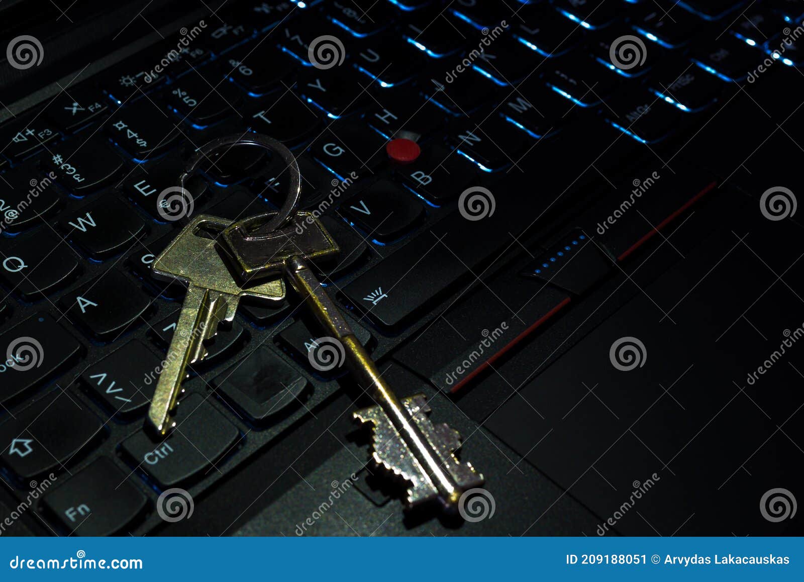 Two Keys on Laptop Keyboard Closeup Image Stock Image - Image of ...