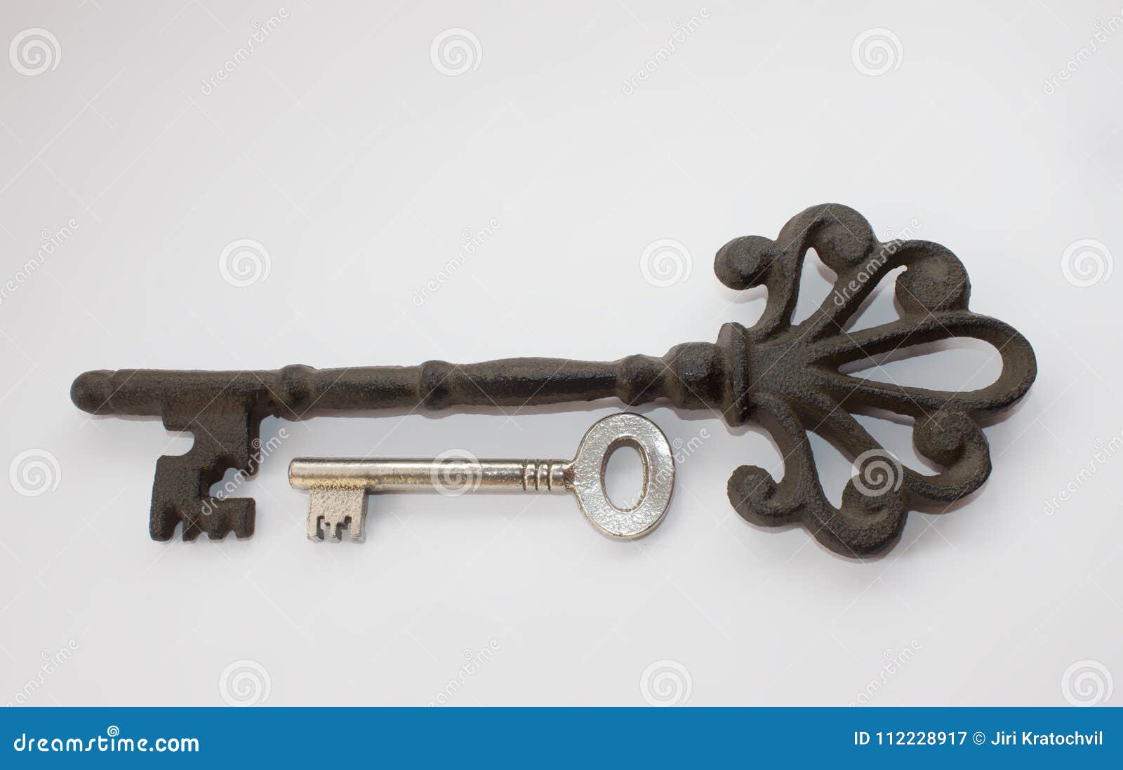 Old and New Keys on the White Background Stock Image - Image of lock ...