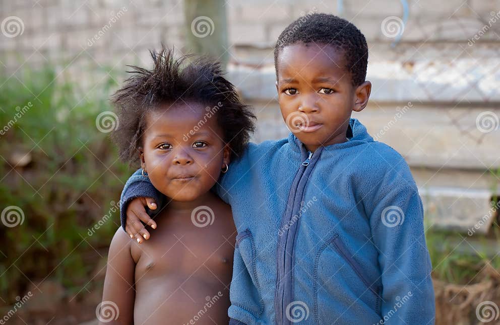 Two kids stock image. Image of living, home, dirty, brown - 24899977