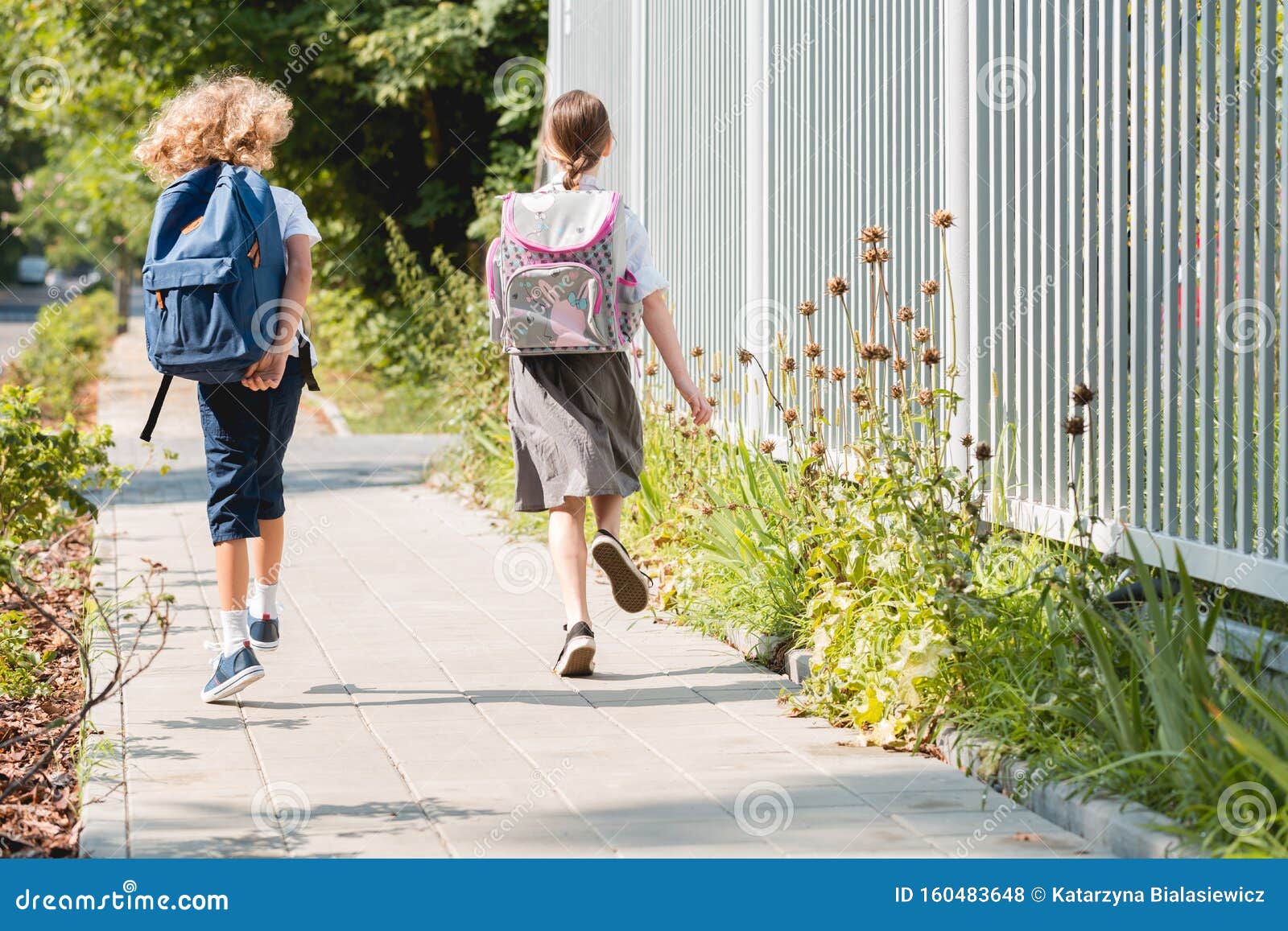 Kids going together stock photo. Image of sister, carefully - 160483648