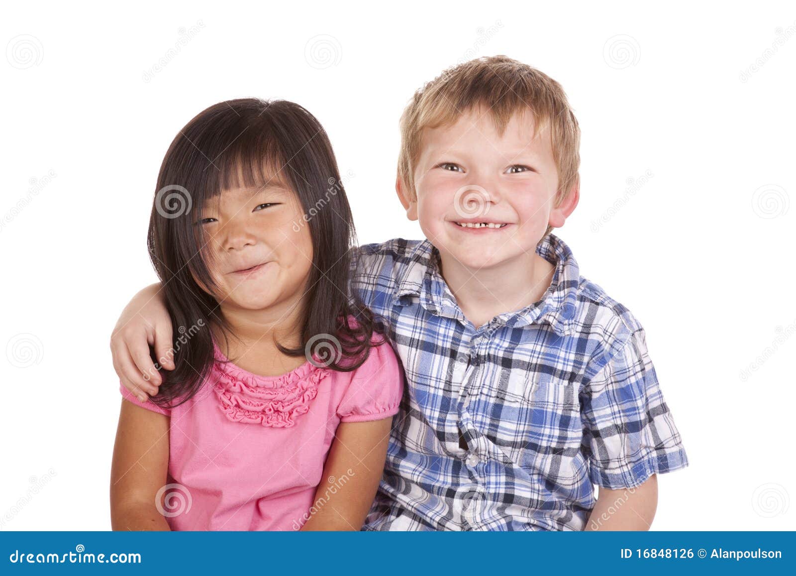 Two kids friends smile stock photo. Image of childhood - 16848126
