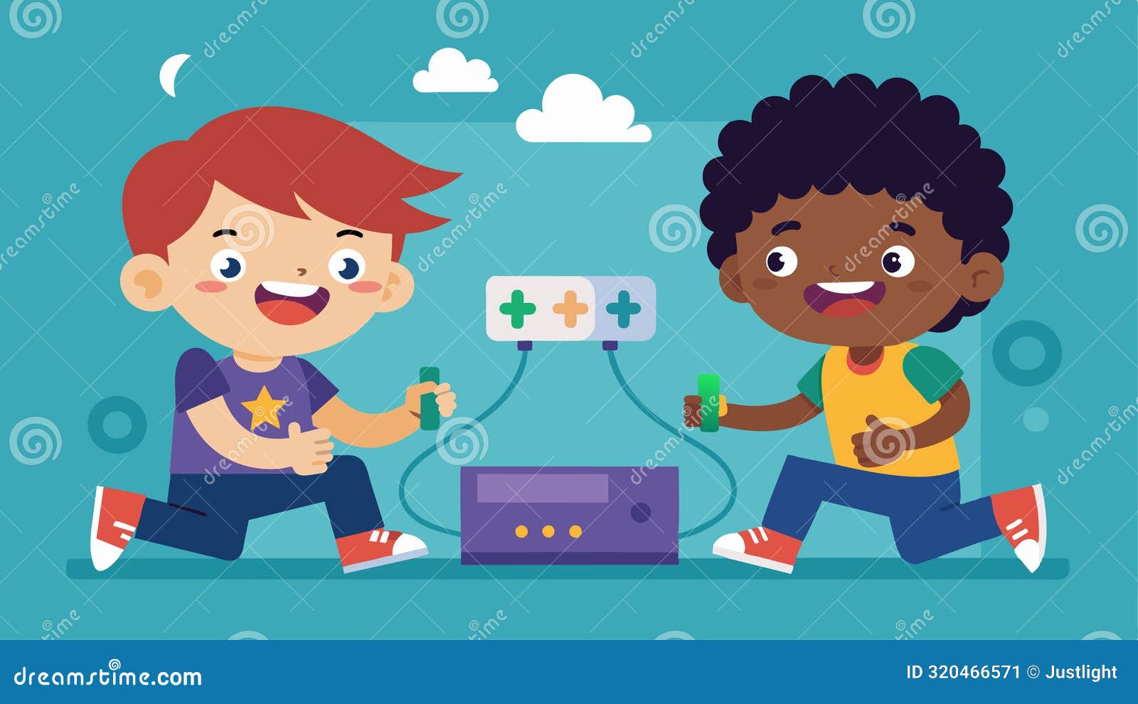 Two Kids Playing through a Level of Their Multiplayer Game Created with ...