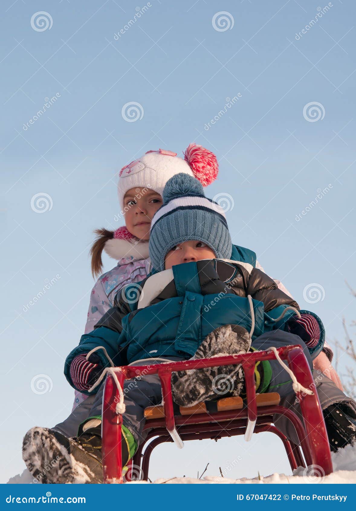 Two kids sliding stock photo. Image of happy, freeze - 67047422