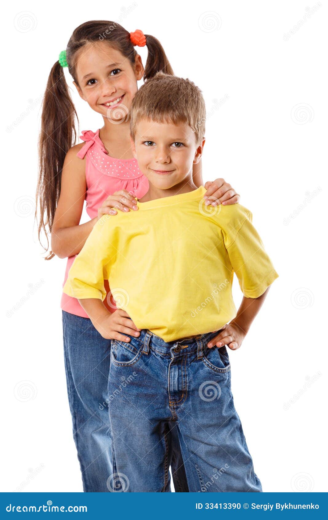 Two kids standing together stock photo. Image of caucasian - 33413390