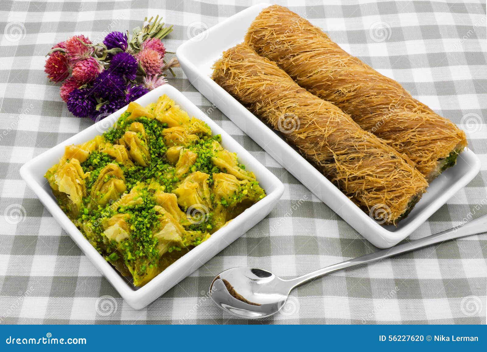 Two kinds of baklava stock photo. Image of honey, syrup - 56227620