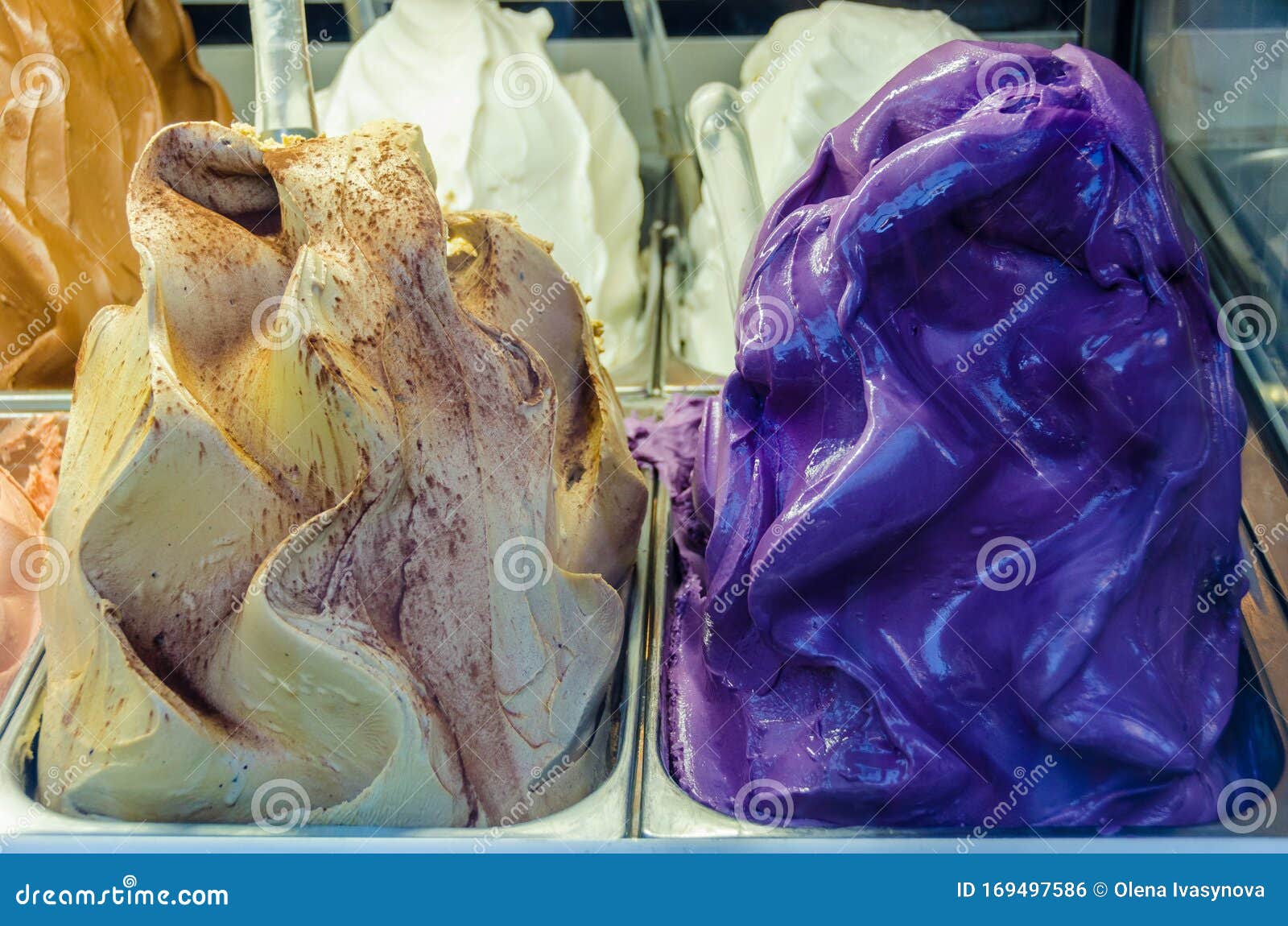 Two Kinds of Favorite Ice Cream Stock Photo - Image of inviting, huge ...