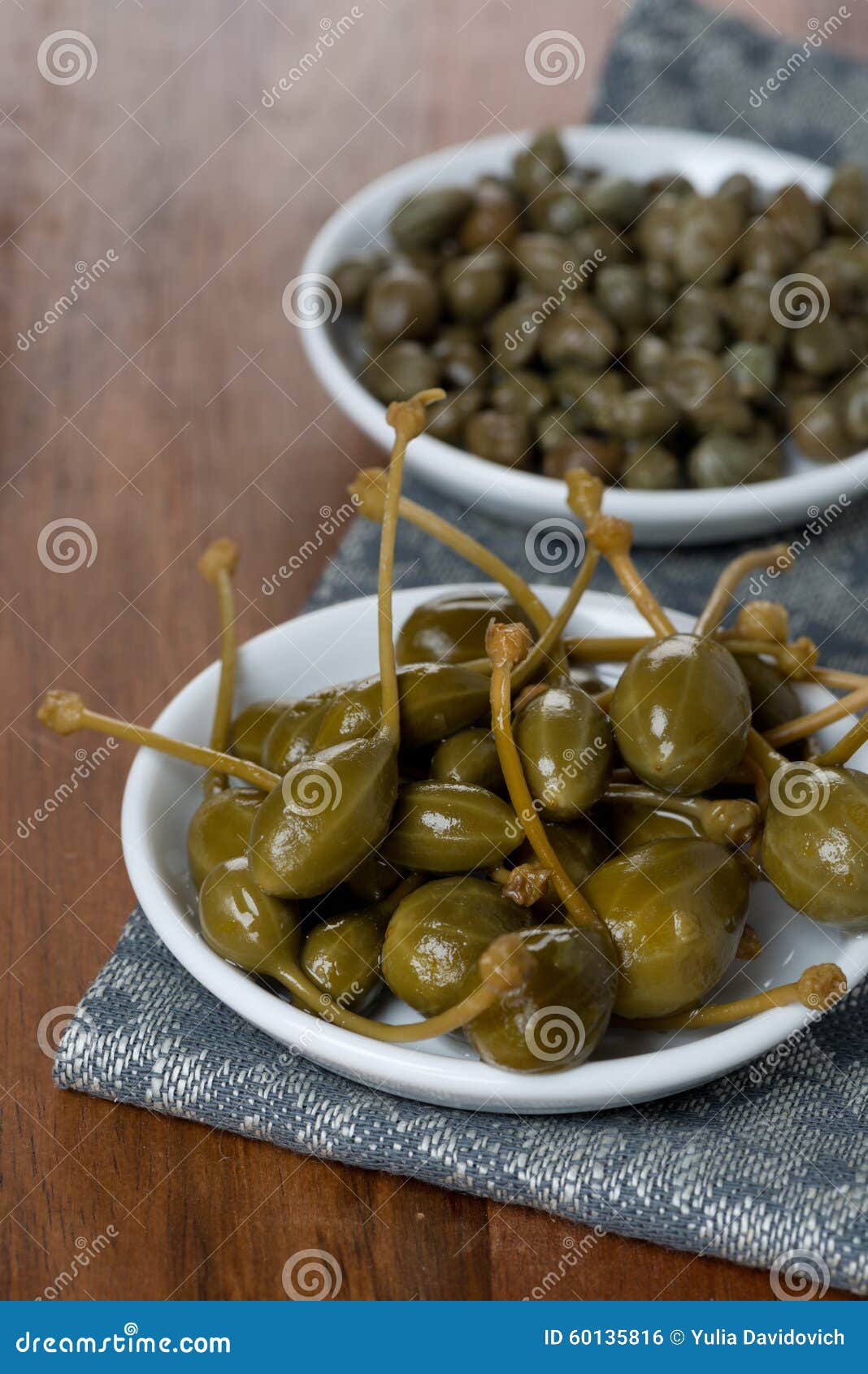 Two Kinds of Pickled Capers Stock Photo - Image of flower, background ...