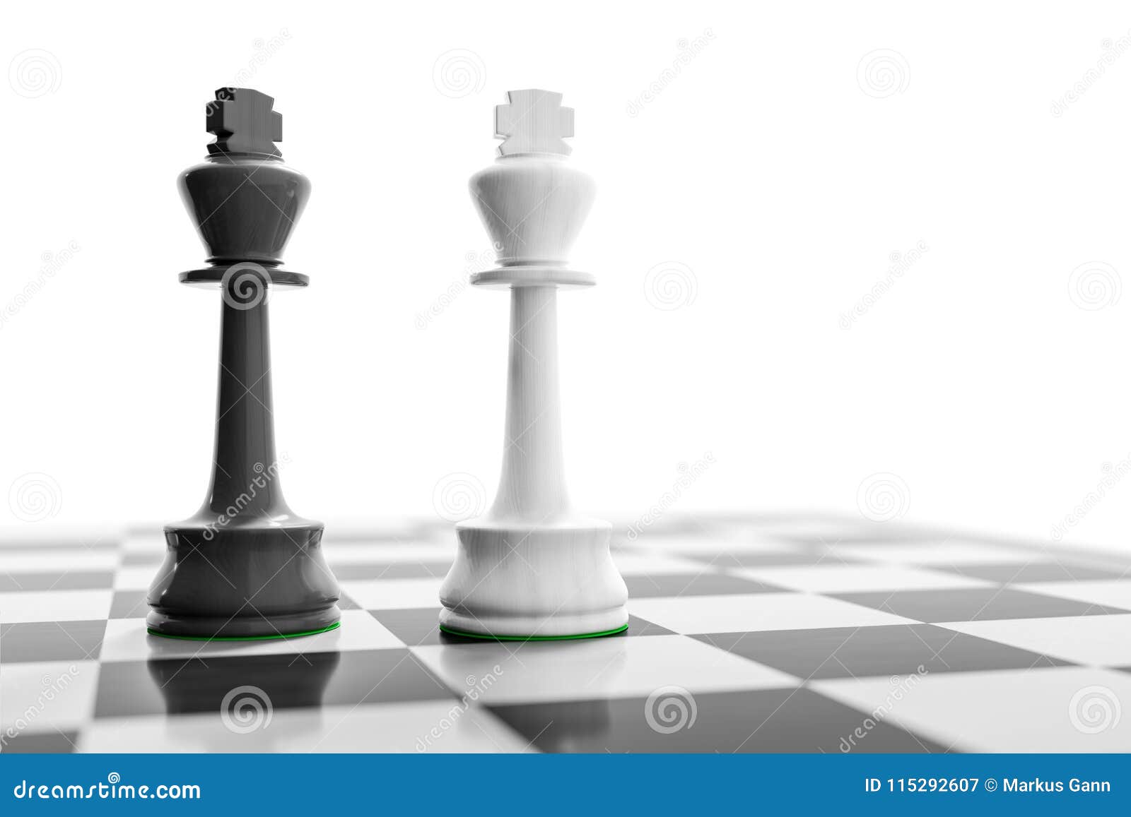Two kings on a chess board stock illustration. Illustration of kings ...