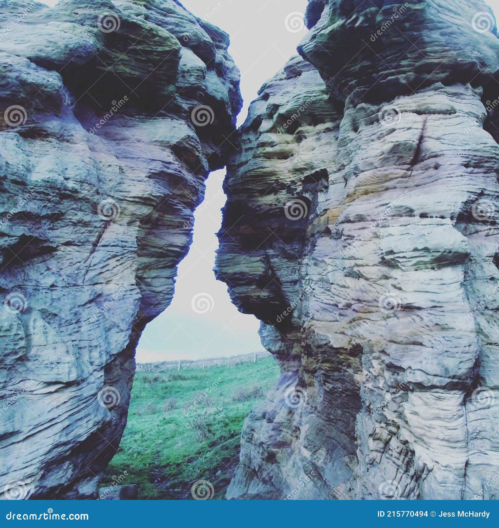 Two kissing rocks stock photo. Image of tree, rock, formation - 215770494