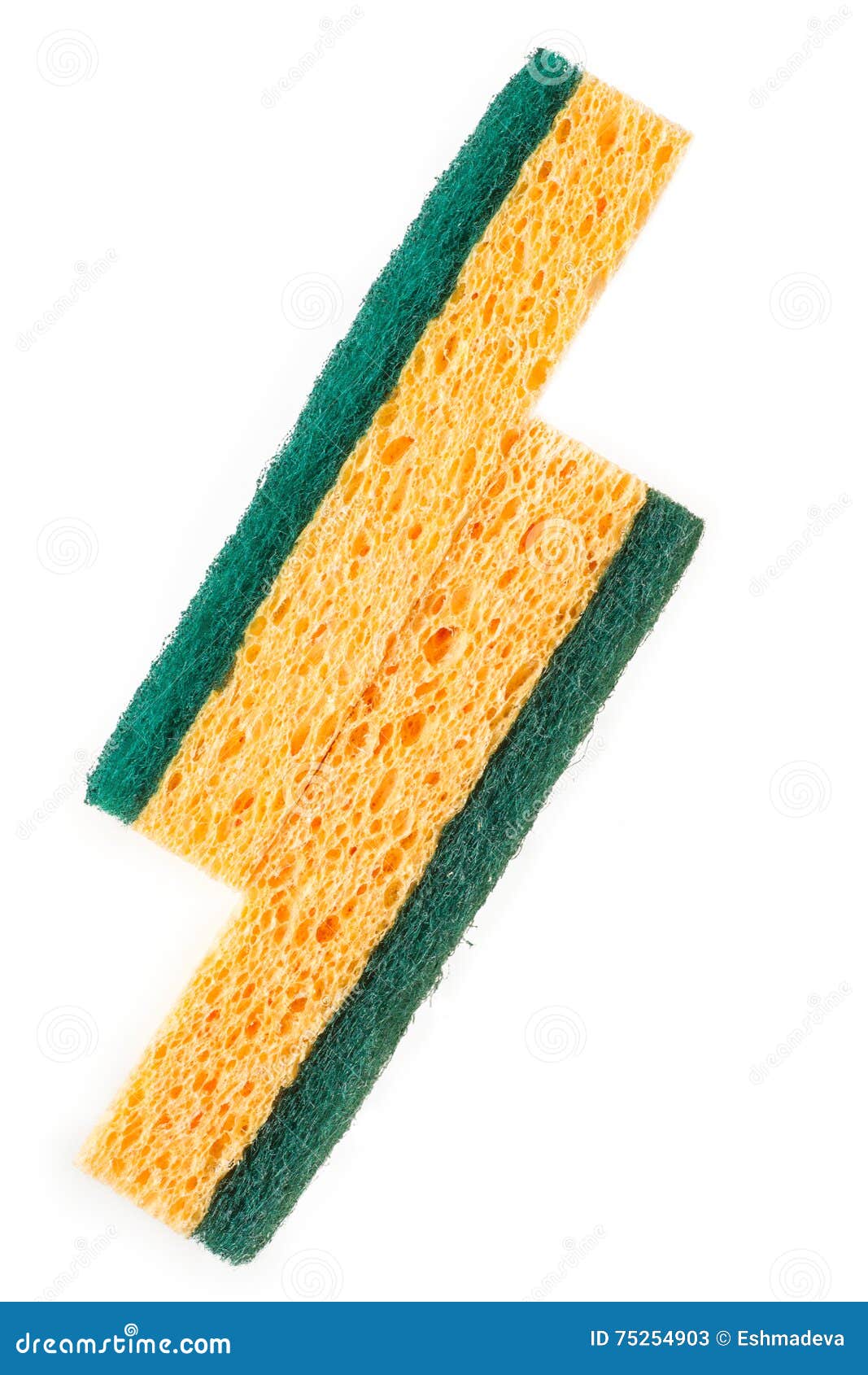 Two kitchen sponges stock image. Image of housework, yellow - 75254903