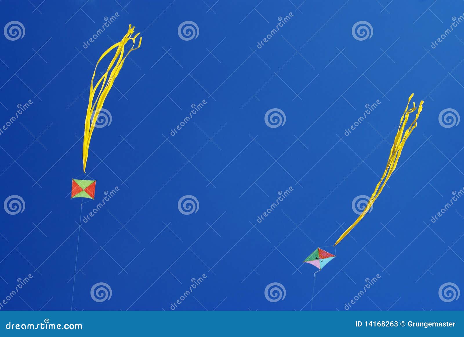 Two kites stock image. Image of kite, string, vacation - 14168263