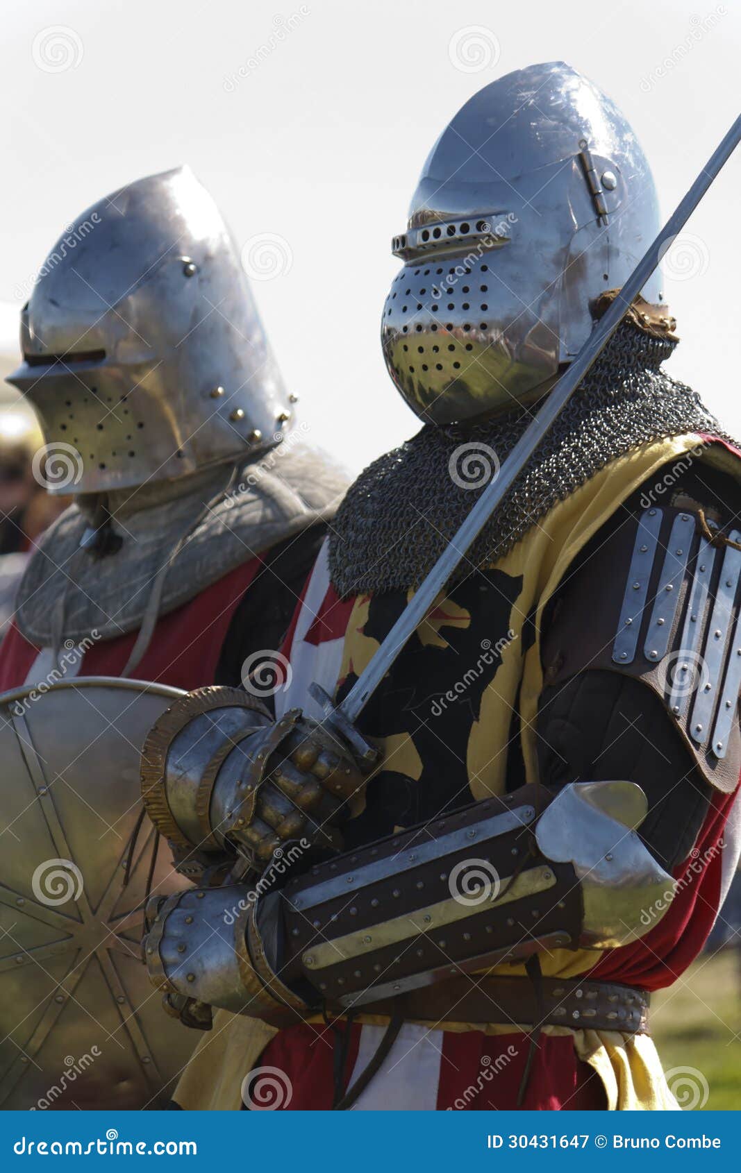 Two Knights stock image. Image of holding, protection - 30431647