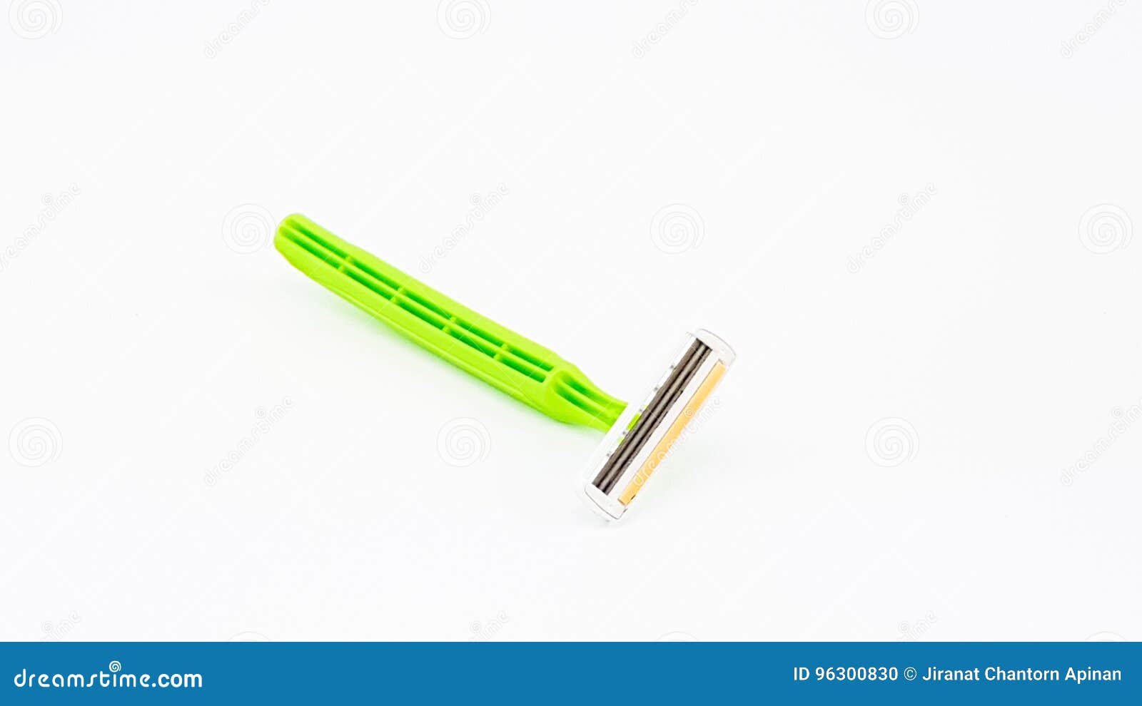 Two Knives of Razor in Light Green Color Stock Photo - Image of ...