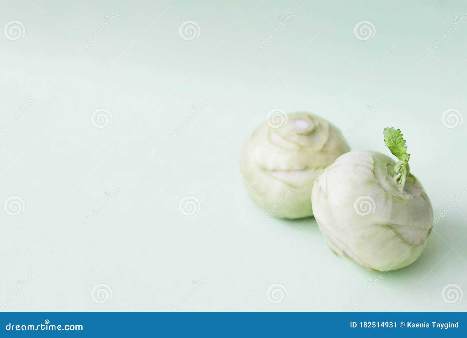 Two Kohlrabies on a Paper Background. Stock Image - Image of health ...