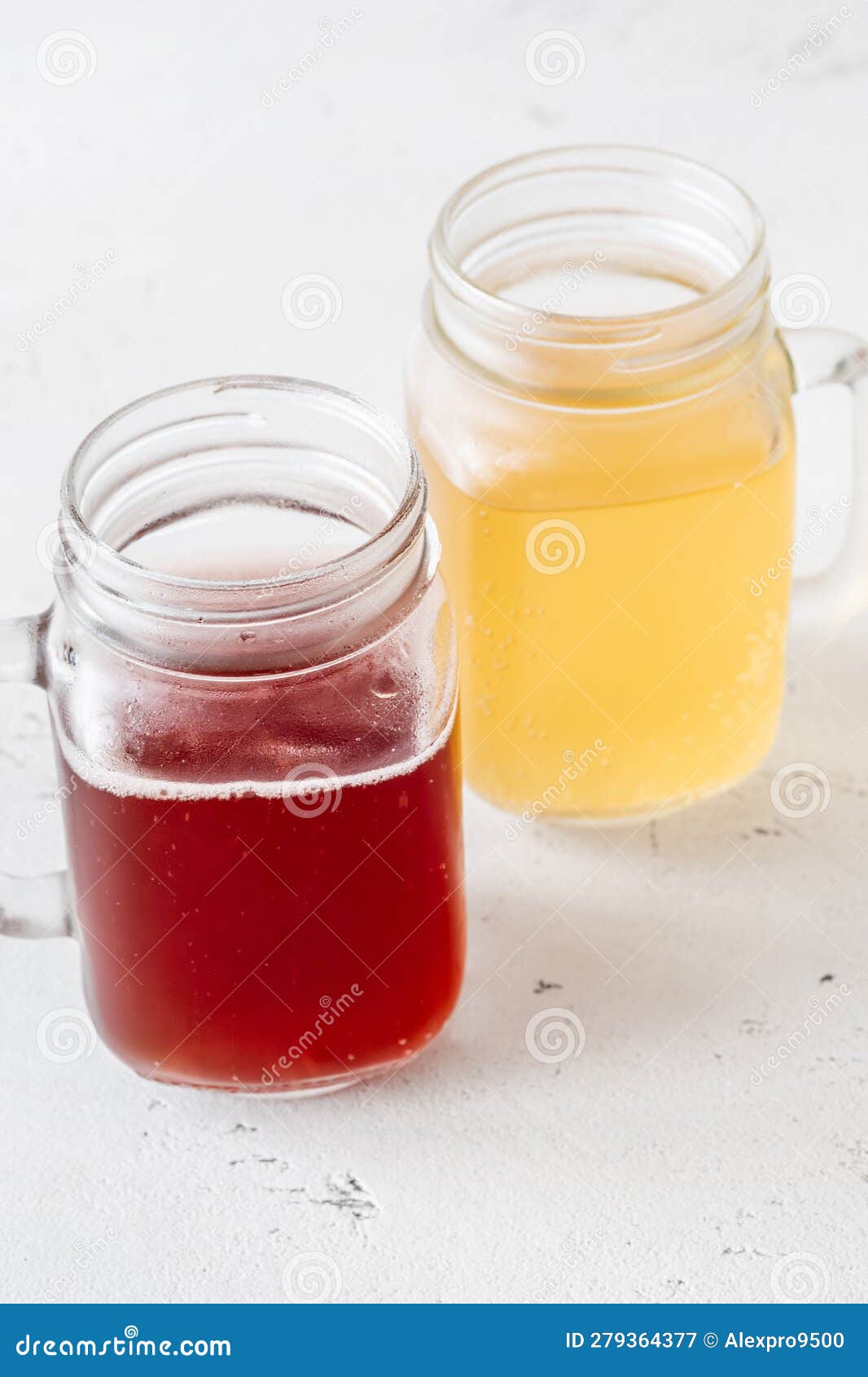 Two kombucha jars stock image. Image of white, glass - 279364377