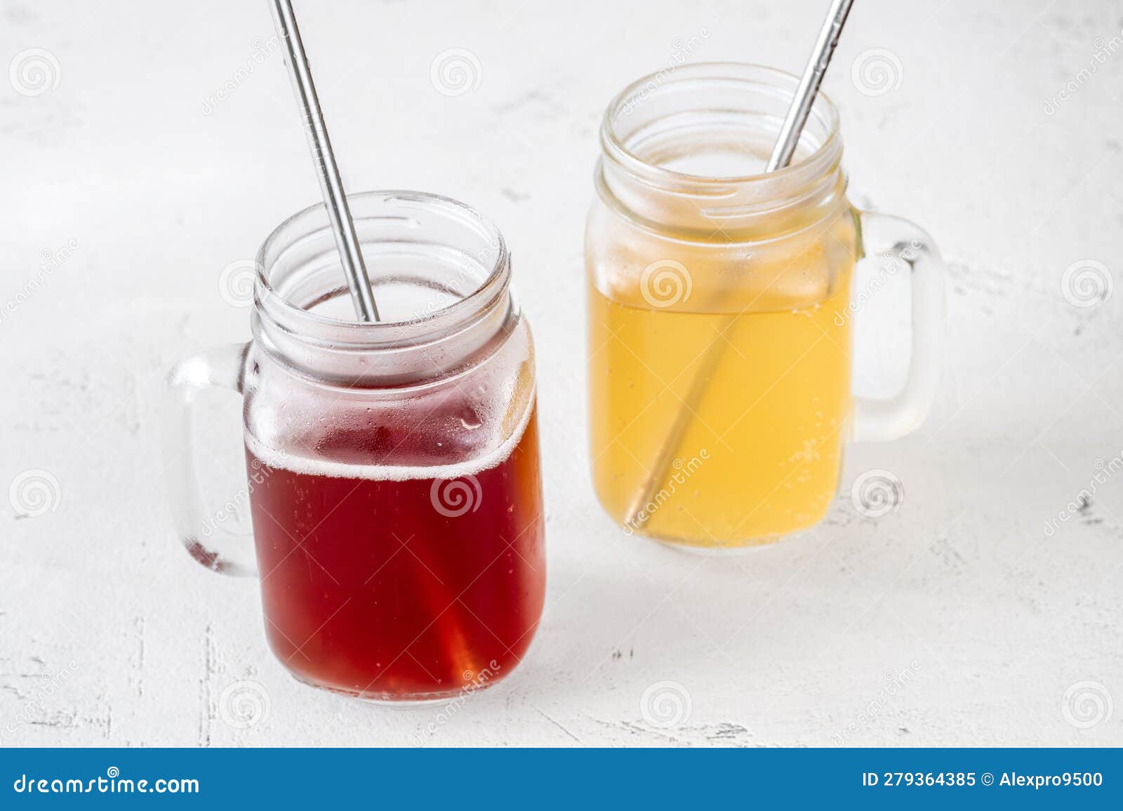 Two kombucha jars stock image. Image of spiced, wooden - 279364385