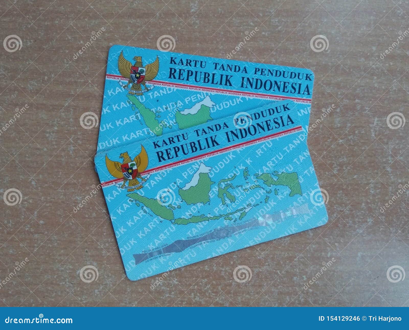 Two KTP Cards or Indonesian Identity Card on a Wooden Table Editorial ... Two KTP Cards or Indonesian Identity Card on a Wooden Table Editorial ...