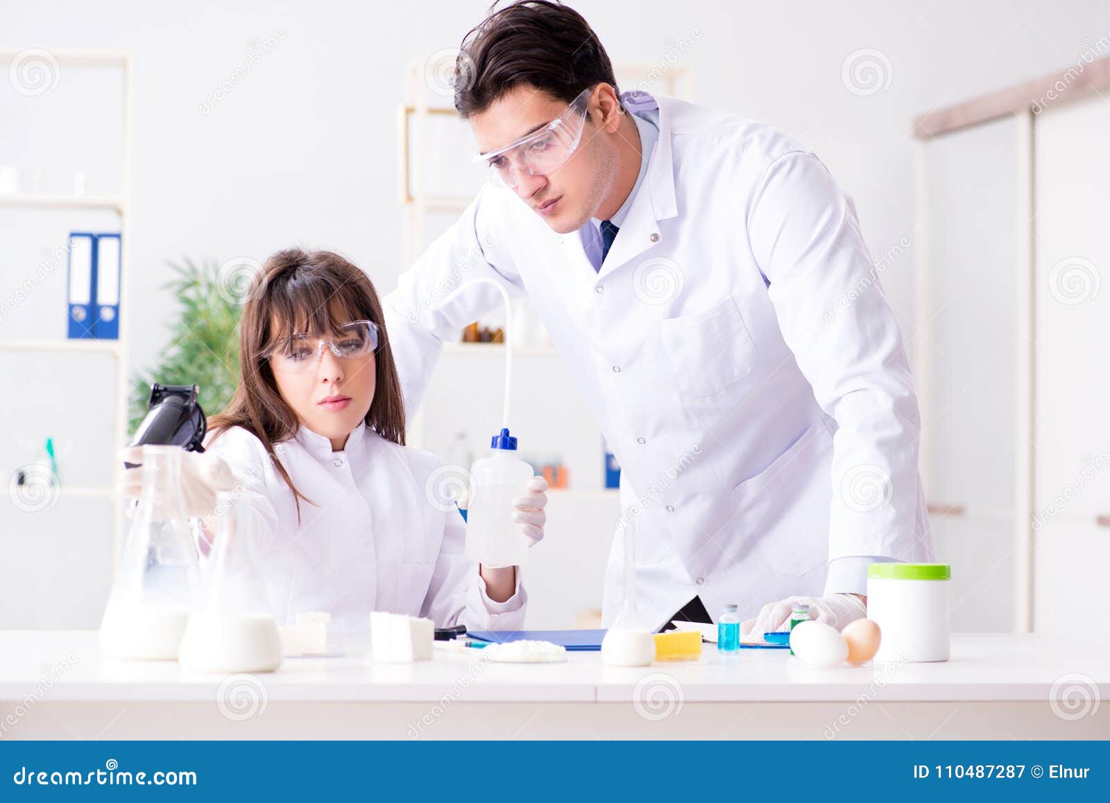 The Two Lab Doctor Testing Food Products Stock Image - Image of ...