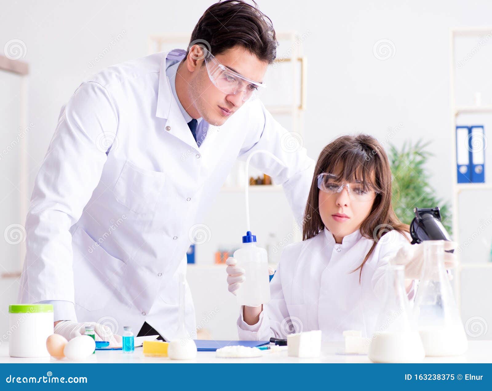 The Two Lab Doctor Testing Food Products Stock Image - Image of ...