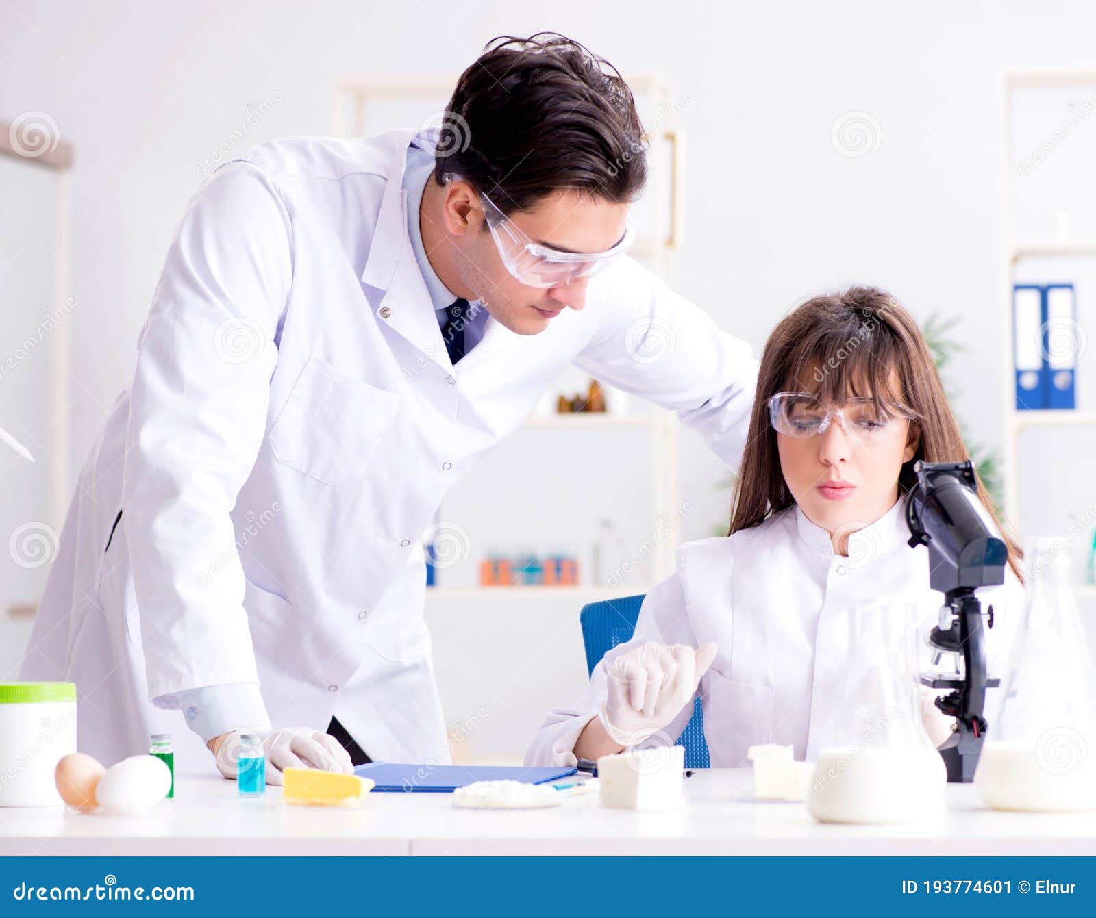 Two Lab Doctor Testing Food Products Stock Image - Image of doctor ...
