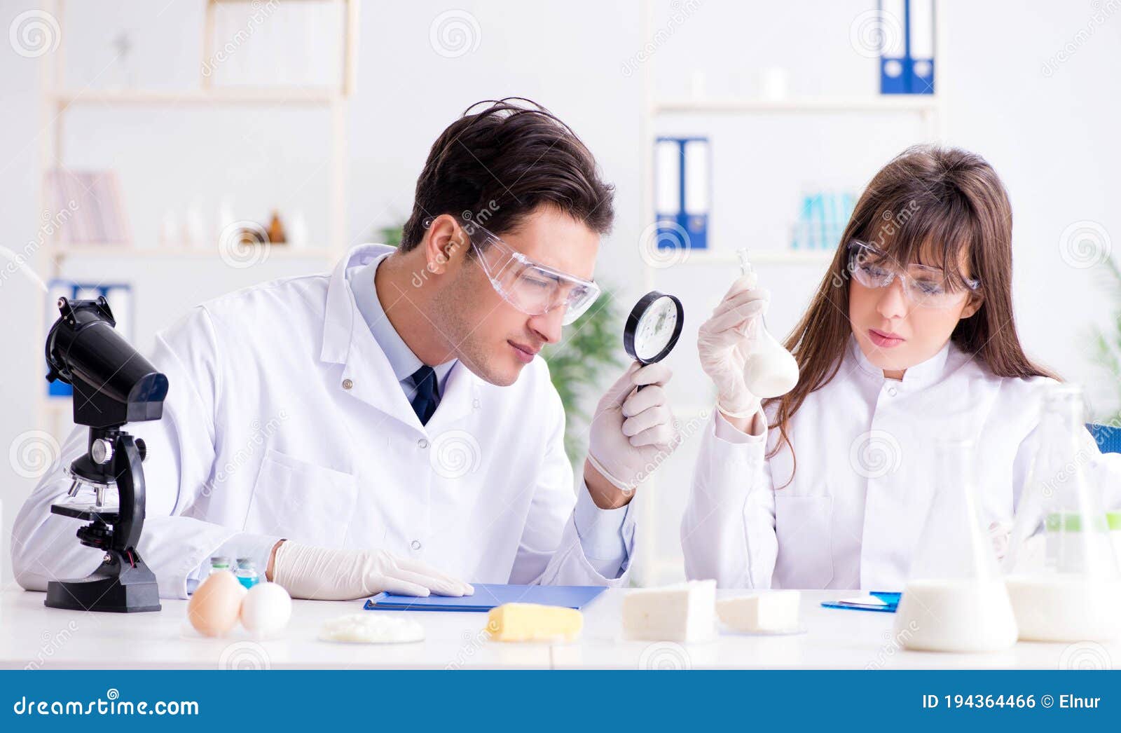 Two Lab Doctor Testing Food Products Stock Photo - Image of healthcare ...