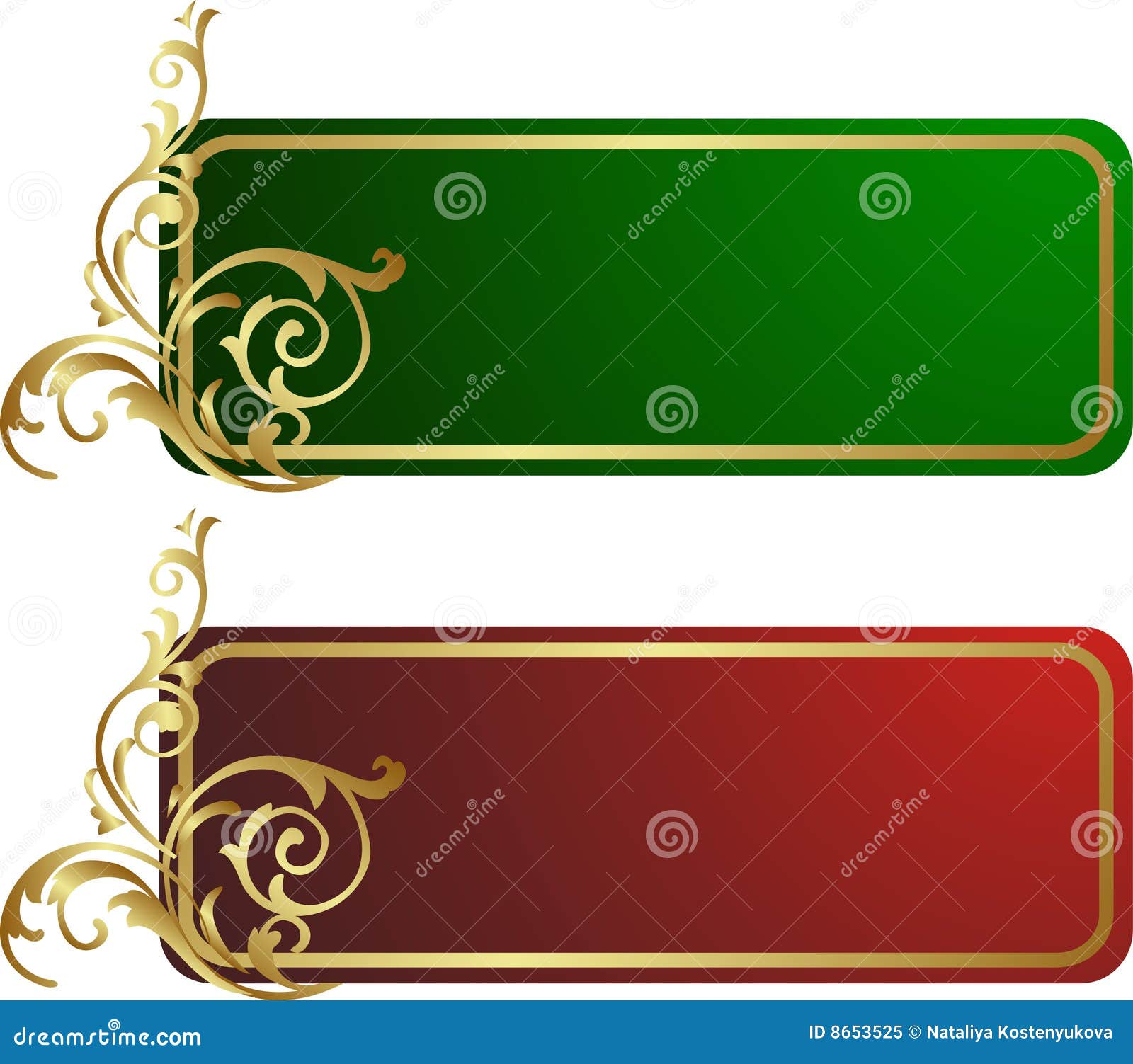 Two labels stock vector. Illustration of abstract, blank - 8653525