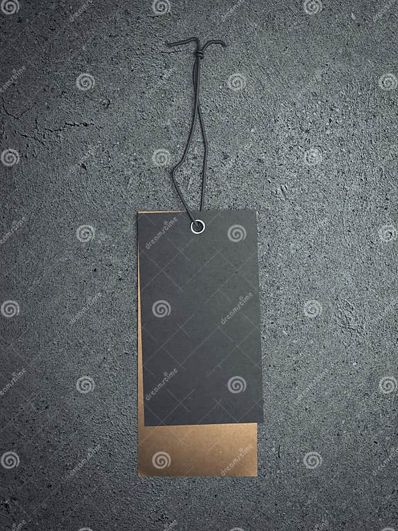 Two Labels on the Concrete Floor. 3d Rendering Stock Illustration ...