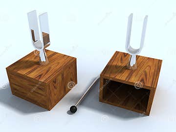 Two Laboratory Tuning Forks Stock Illustration - Illustration of ...