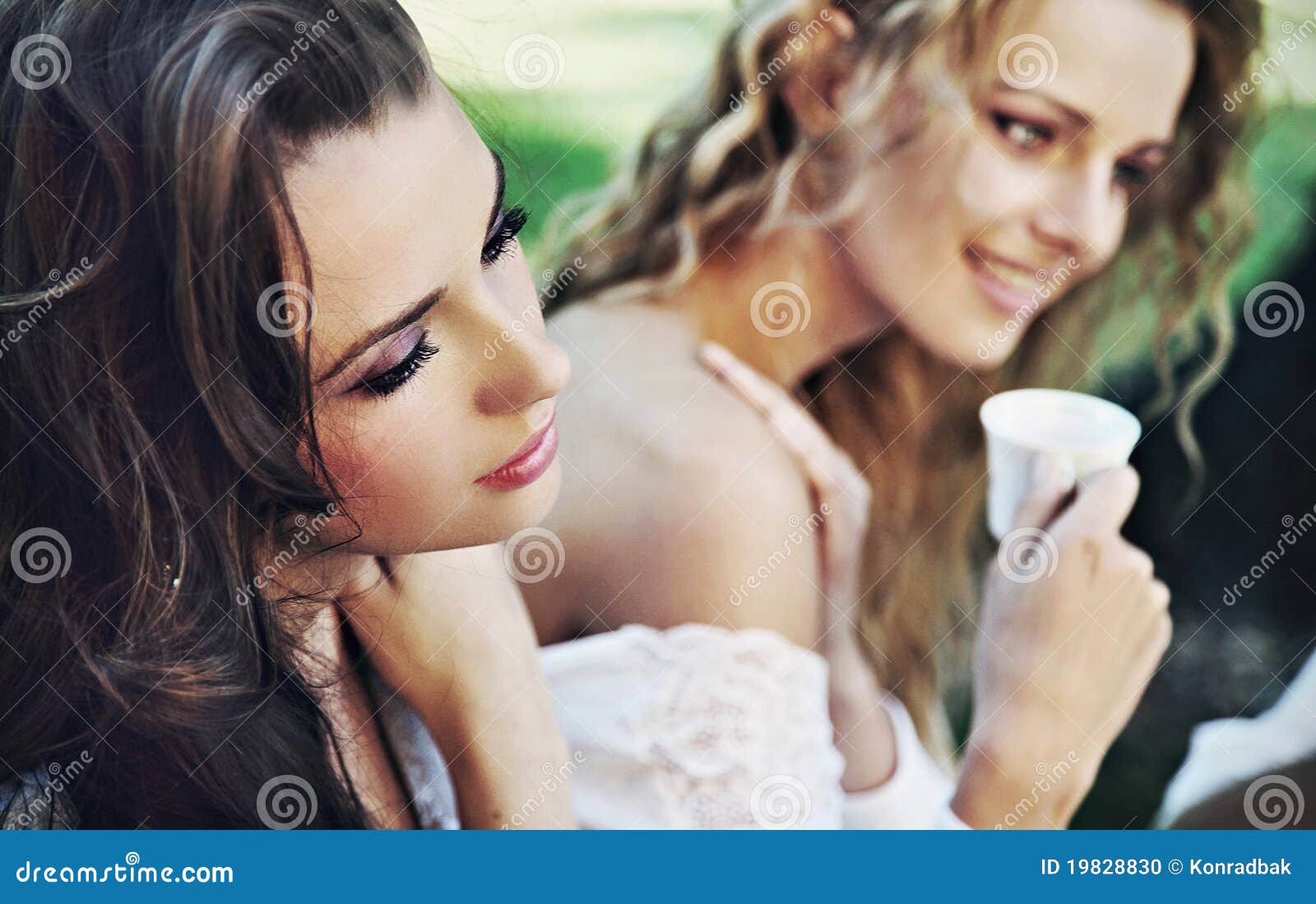 Two ladies stock photo. Image of love, casual, garden - 19828830