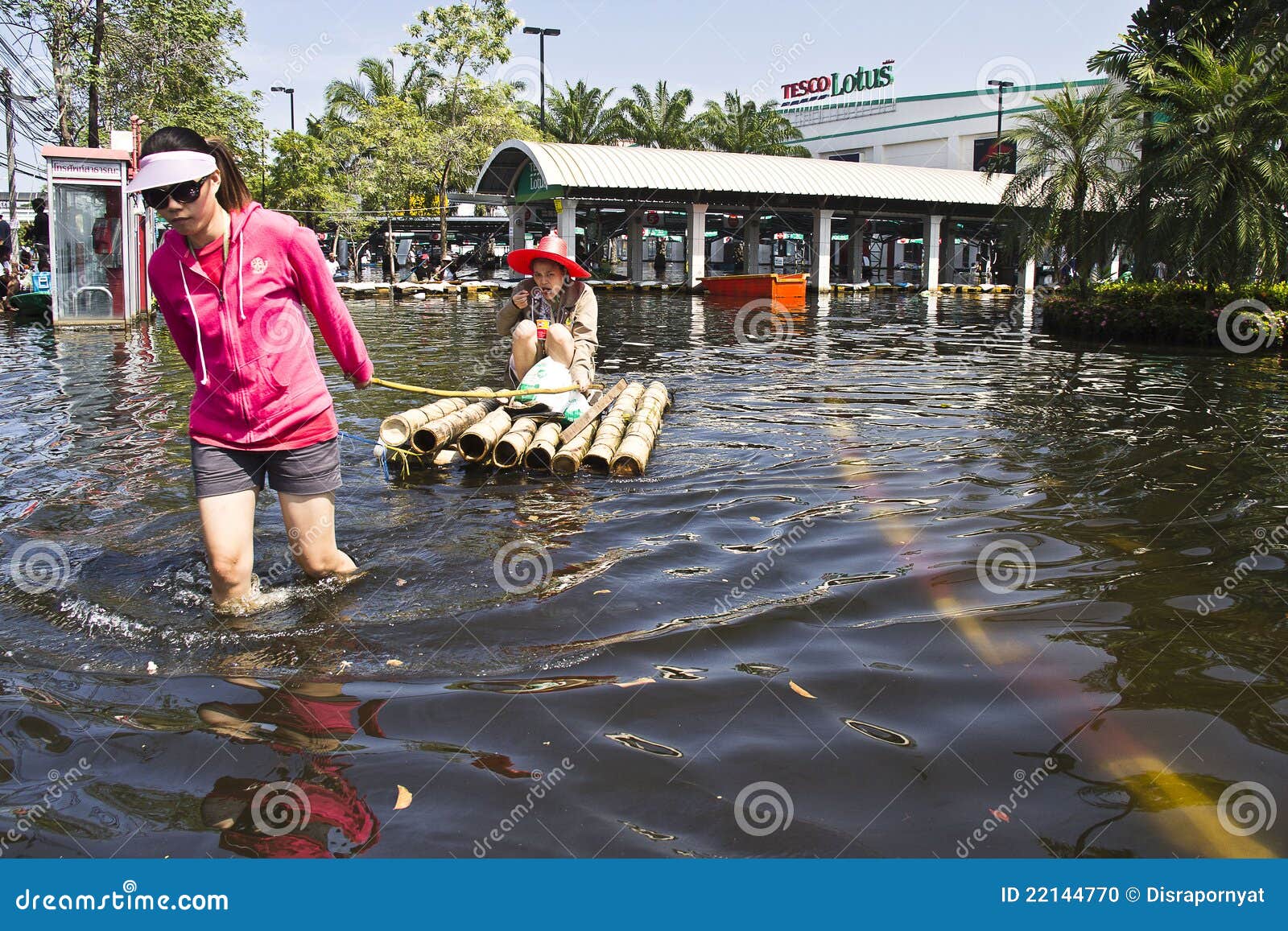 Two Lady Buy Food in Floods Editorial Image - Image of inundated ...