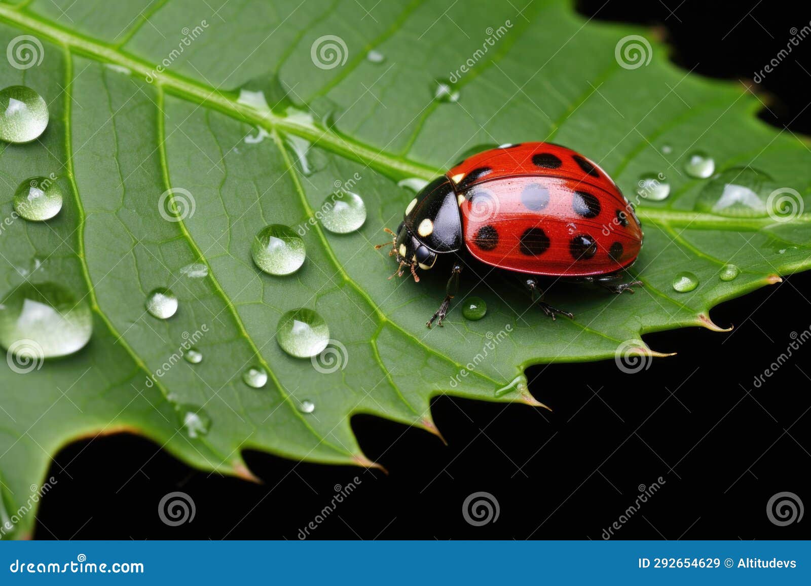 Two Ladybugs Meeting on a Leaf Stock Image - Image of wildlife, habitat ...
