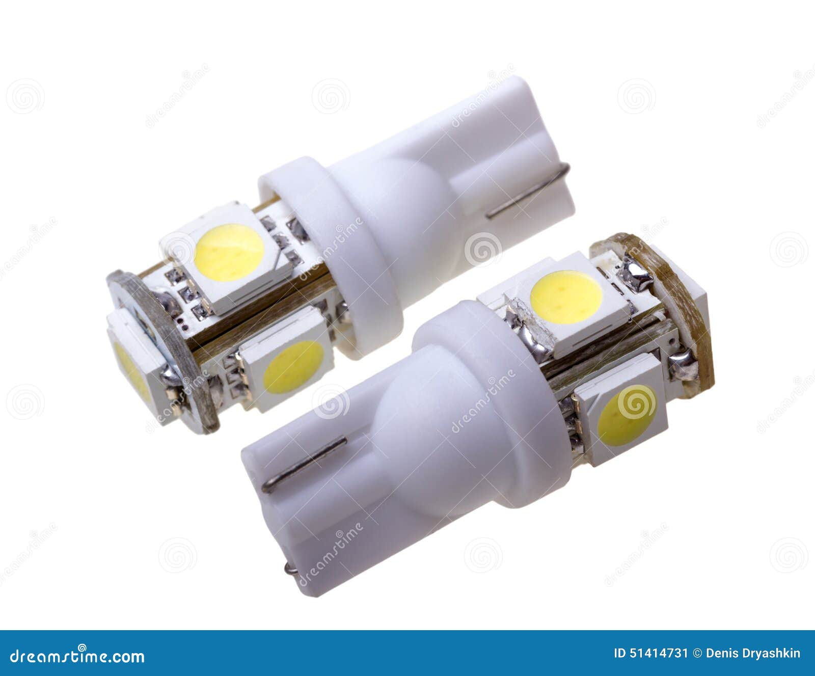 Two Lamp for Auto with 5 LEDs Stock Image - Image of digital ...