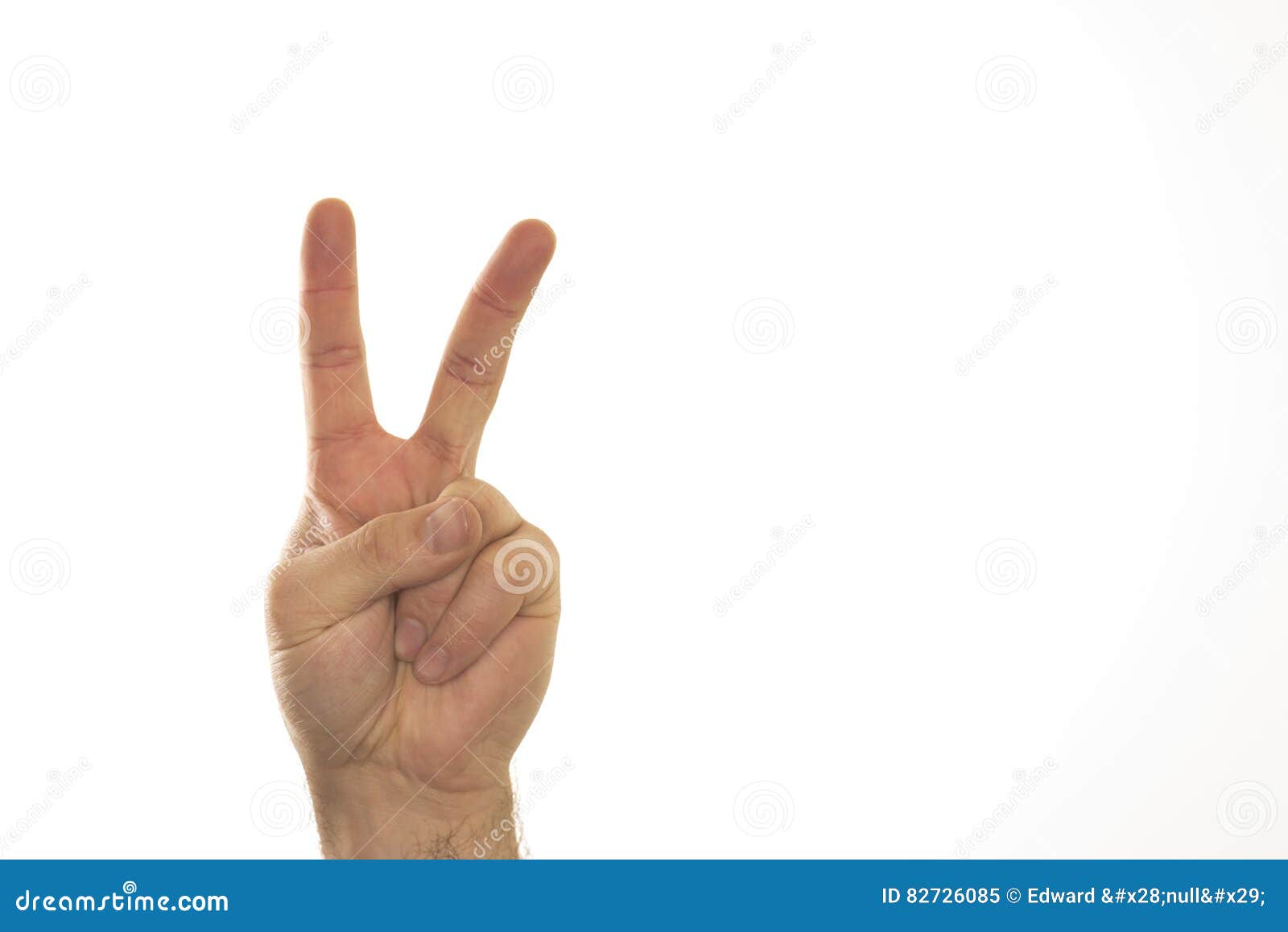 Two Fingers of Hand Against White Background Stock Image - Image of ...