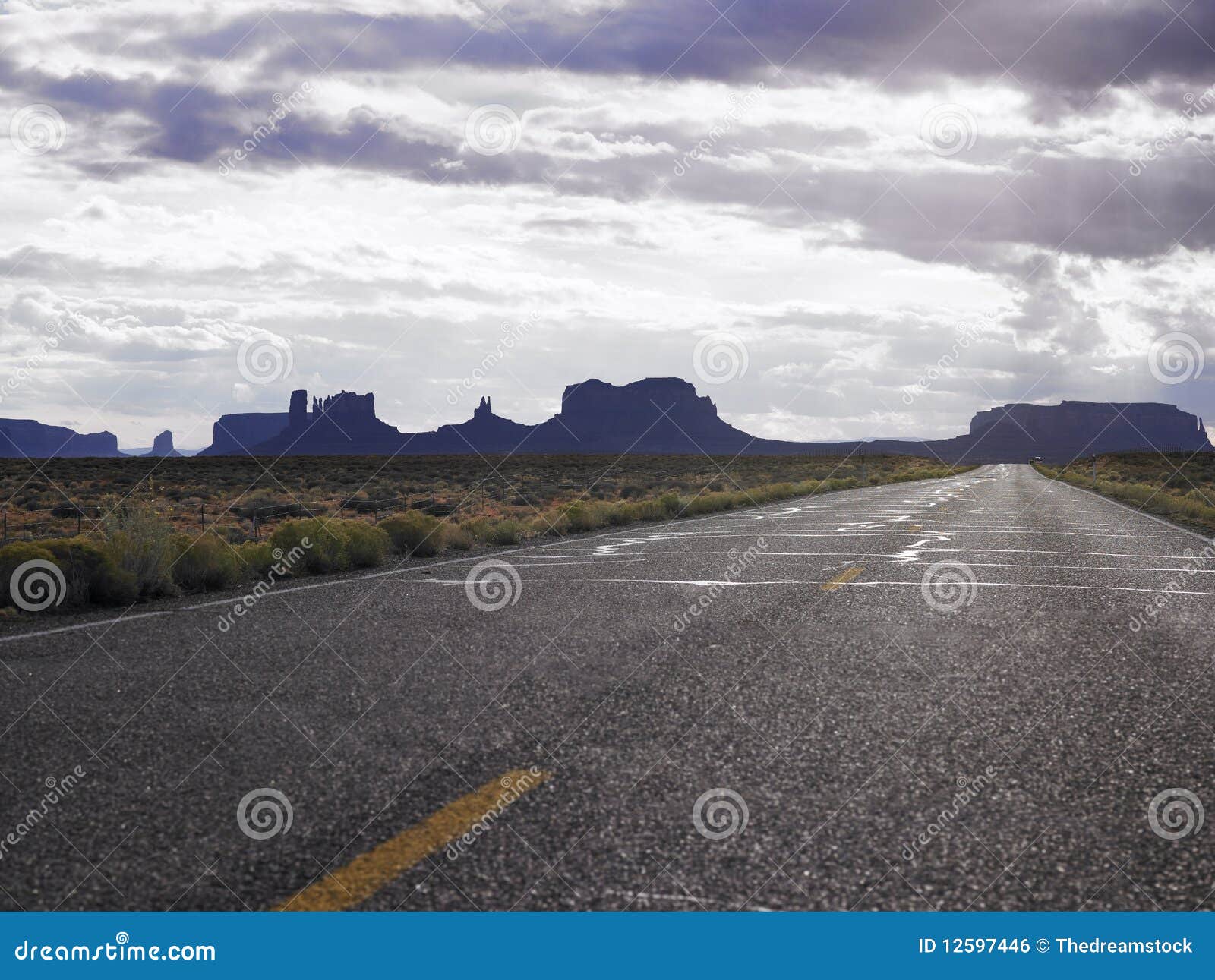 Two Lane Road through Desert Countryside Stock Photo - Image of travel ...