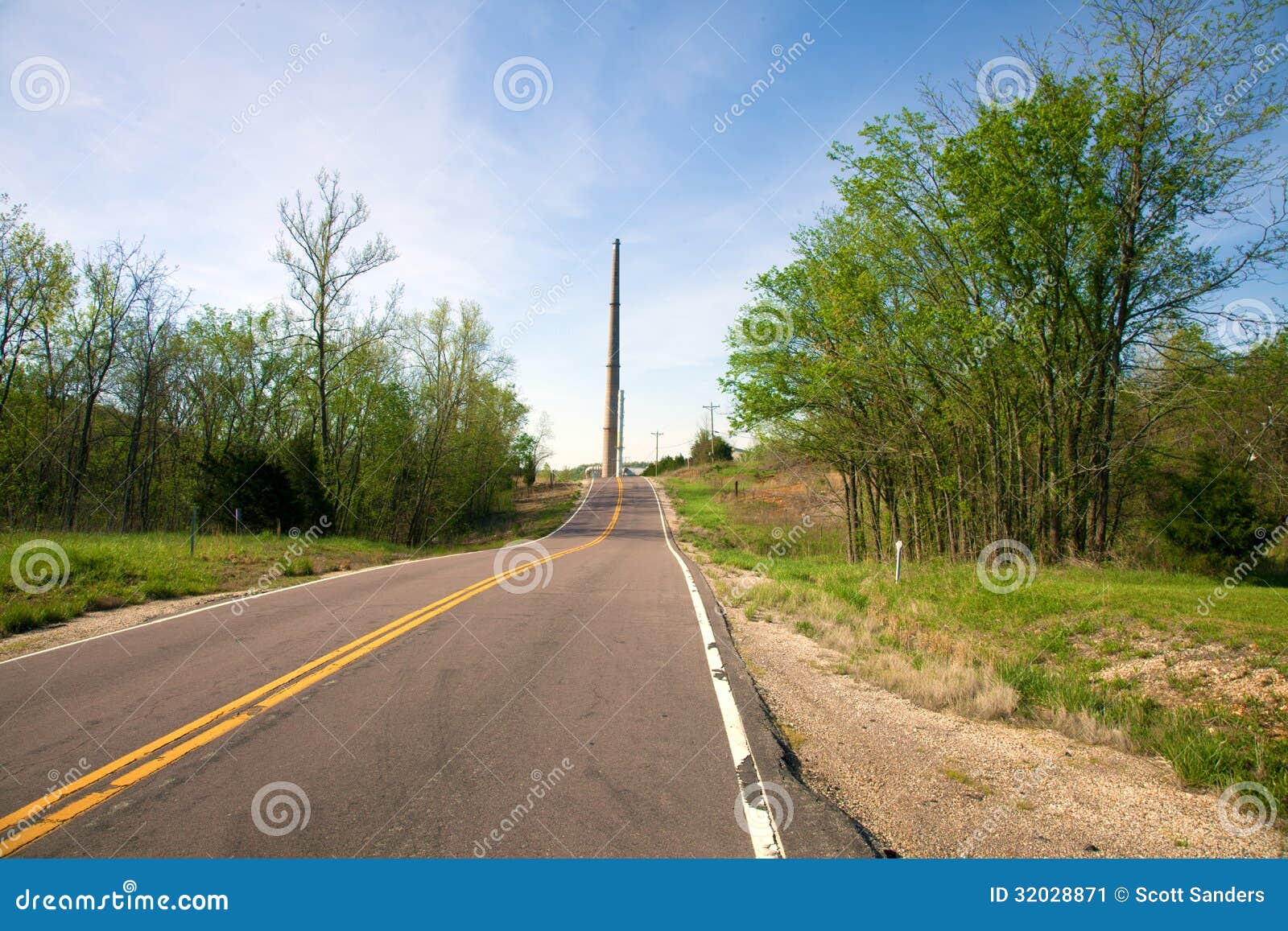 Two-lane Road stock image. Image of tree, outdoors, rural - 32028871