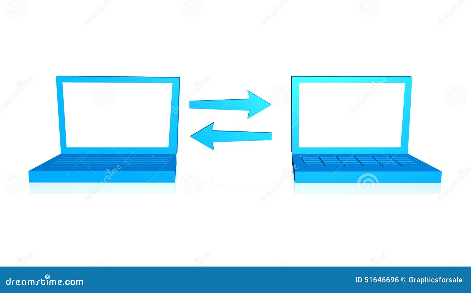 Two laptop connection stock illustration. Illustration of conceptual ...