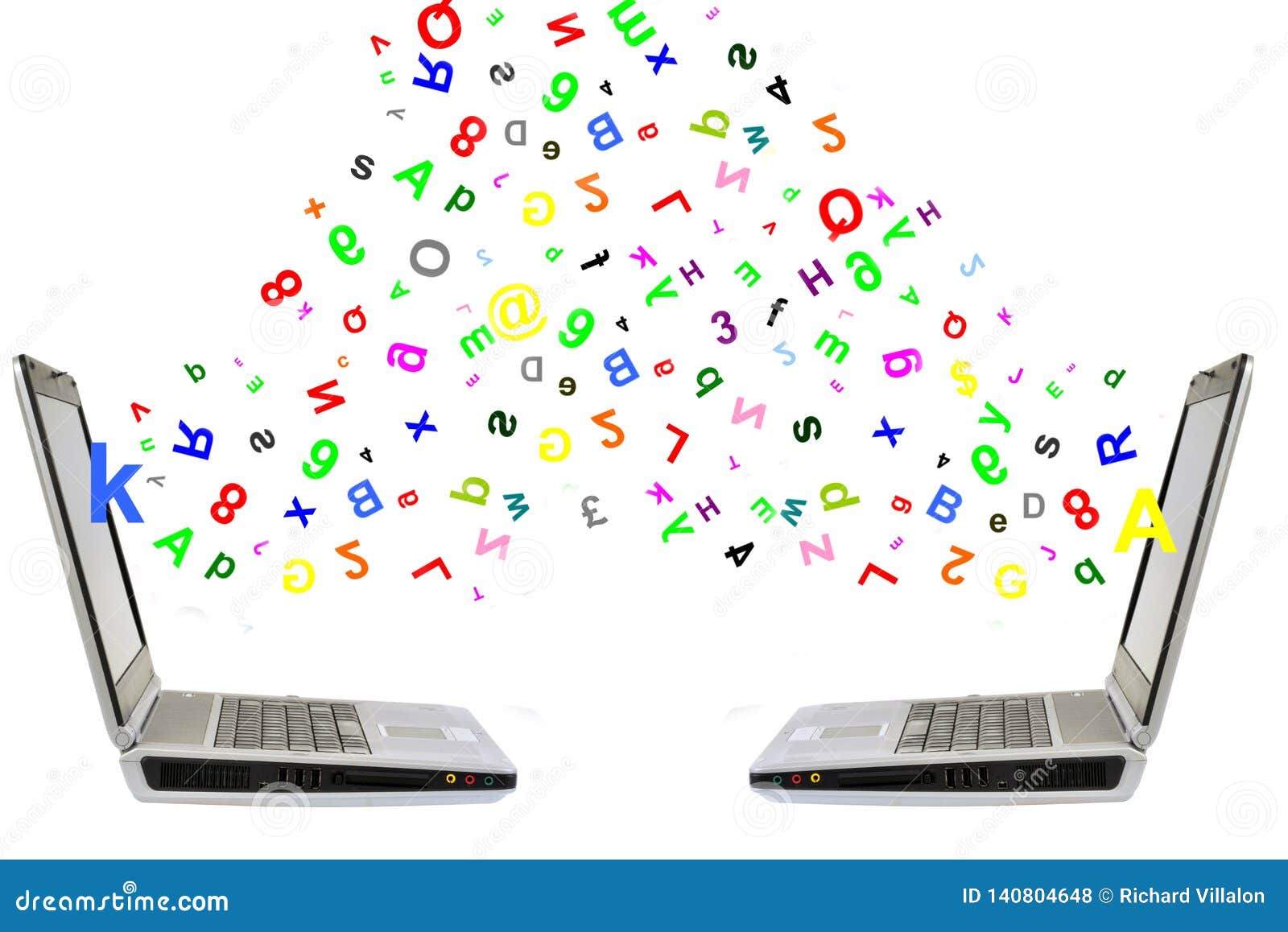 Concept of Computer Data Exchange Stock Illustration - Illustration of ...