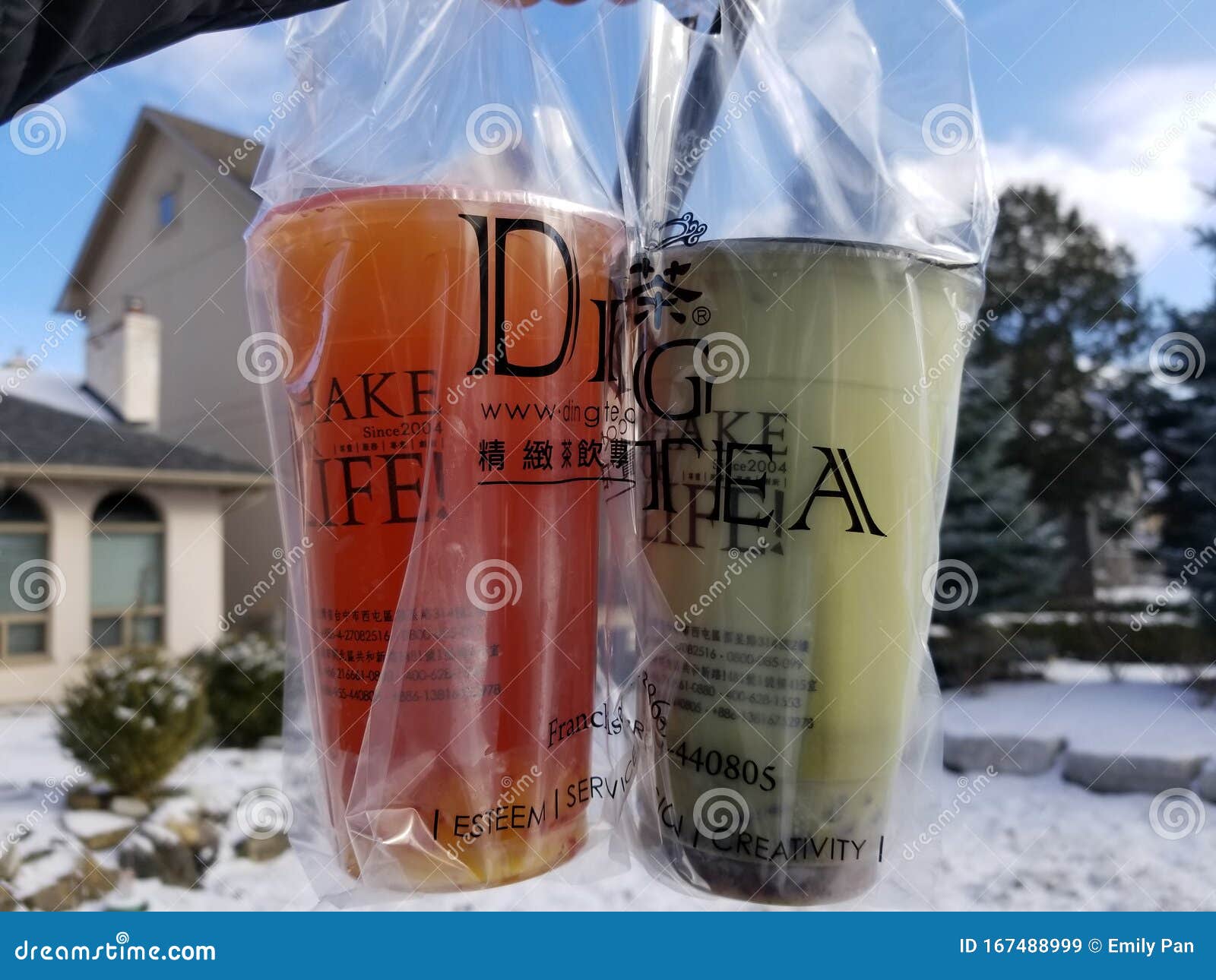 Two Large Bubble Tea Drinks Editorial Stock Image - Image of bubble ...